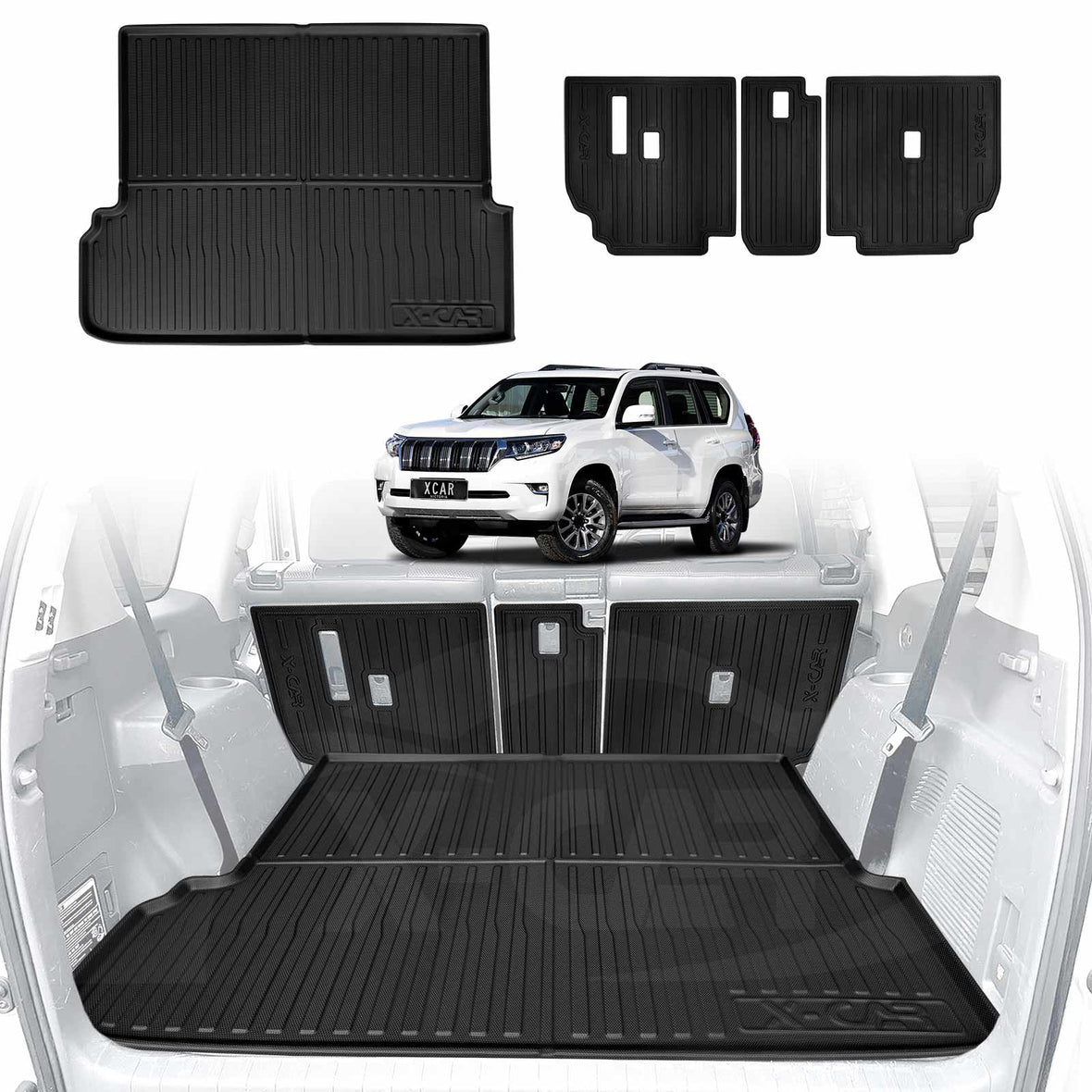 Toyota Prado Boot Liner (7 Seats) 150 Series 2009-2024 Cargo Mat Back ...
