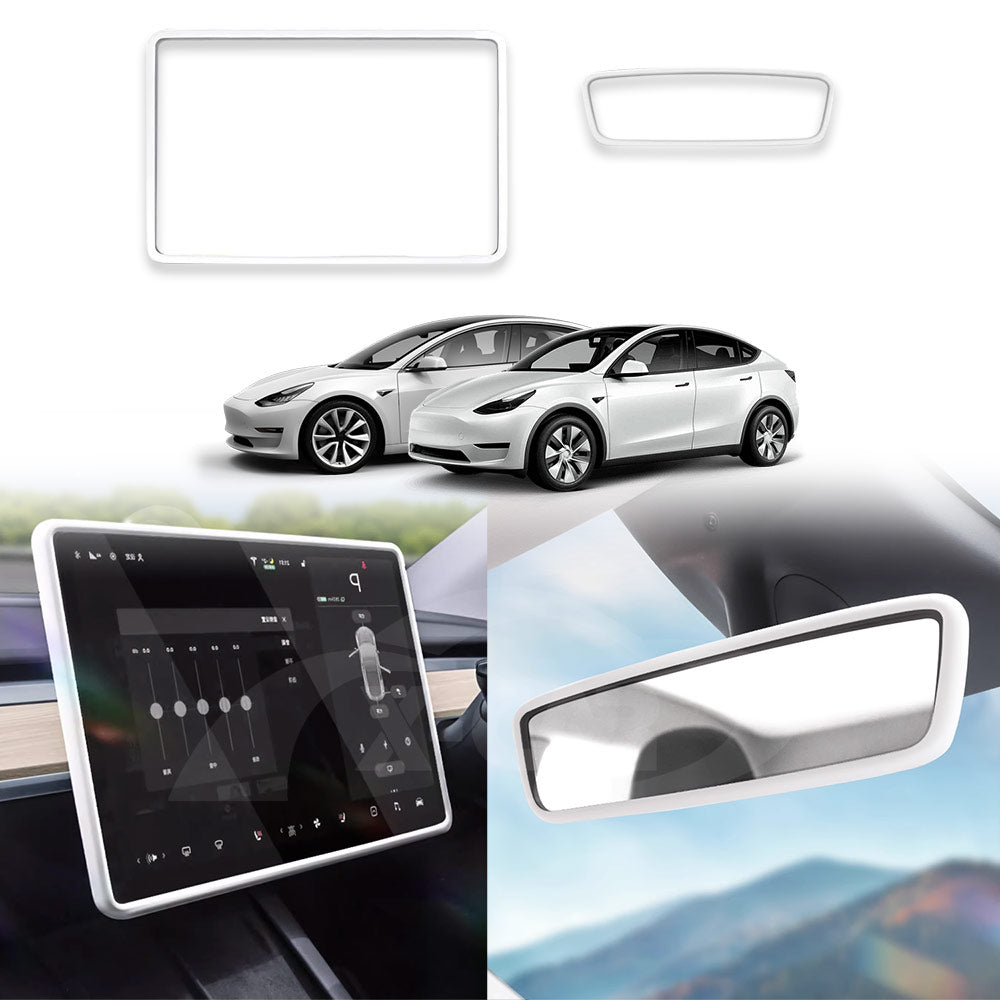 Tesla Model 3 / Y Screen Protector Rearview Mirror Frame Protection Si ...