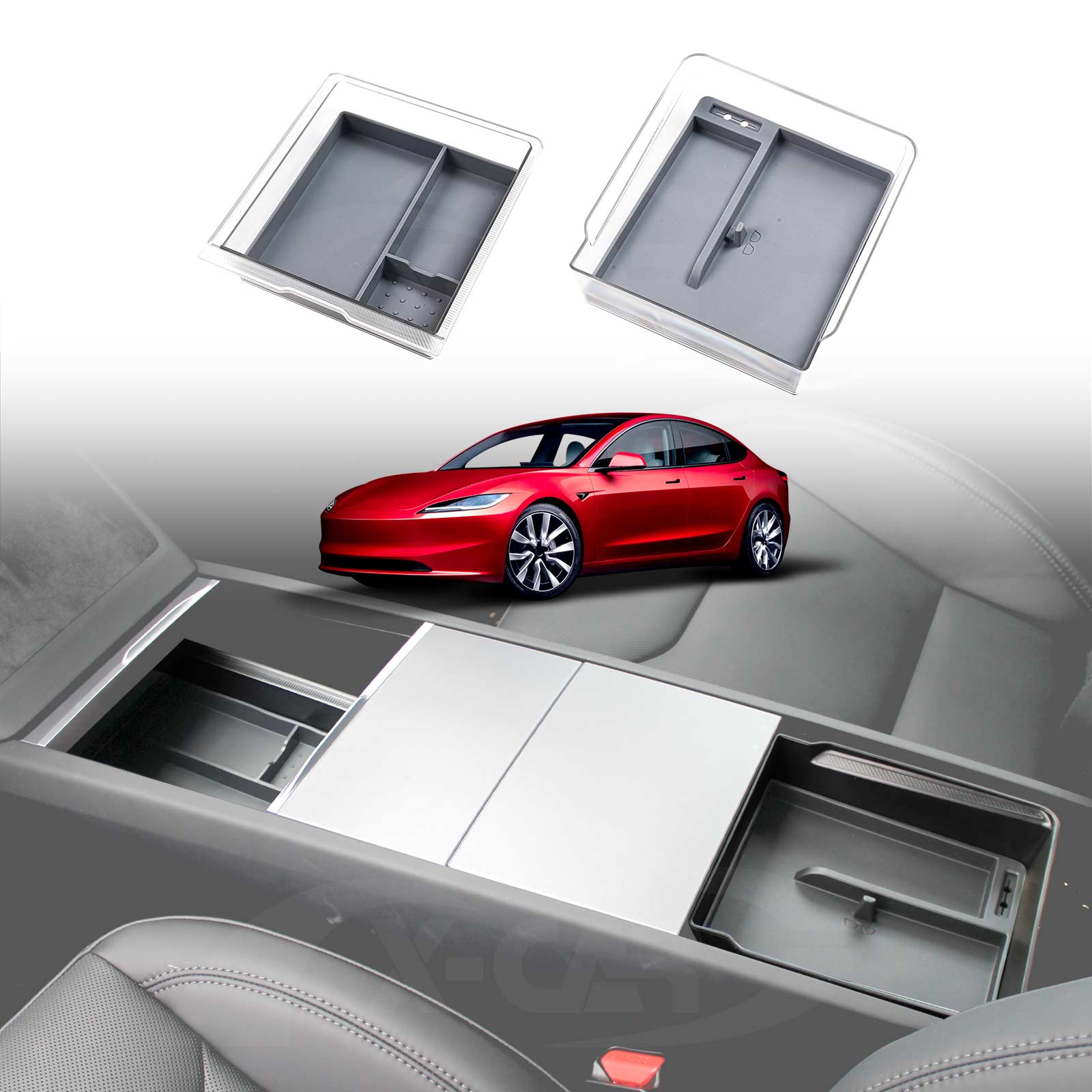 Tesla Model 3 Highland 2023-2025 Premium Centre Console Organizer Tray ...