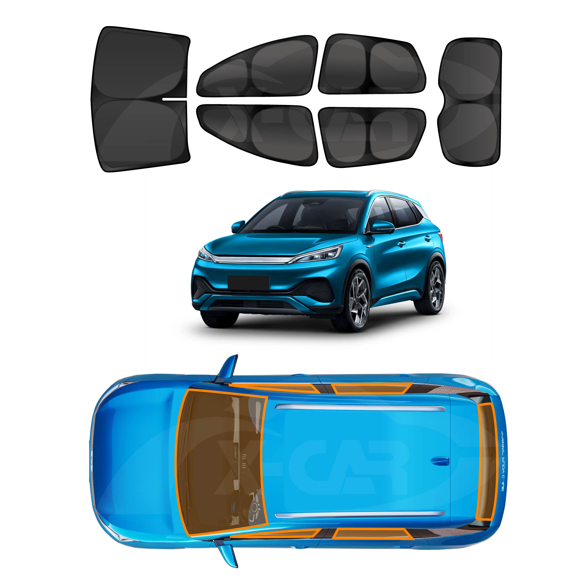 BYD Atto 3 Window Sunshade Block Cover Parking/Camping Privacy ...