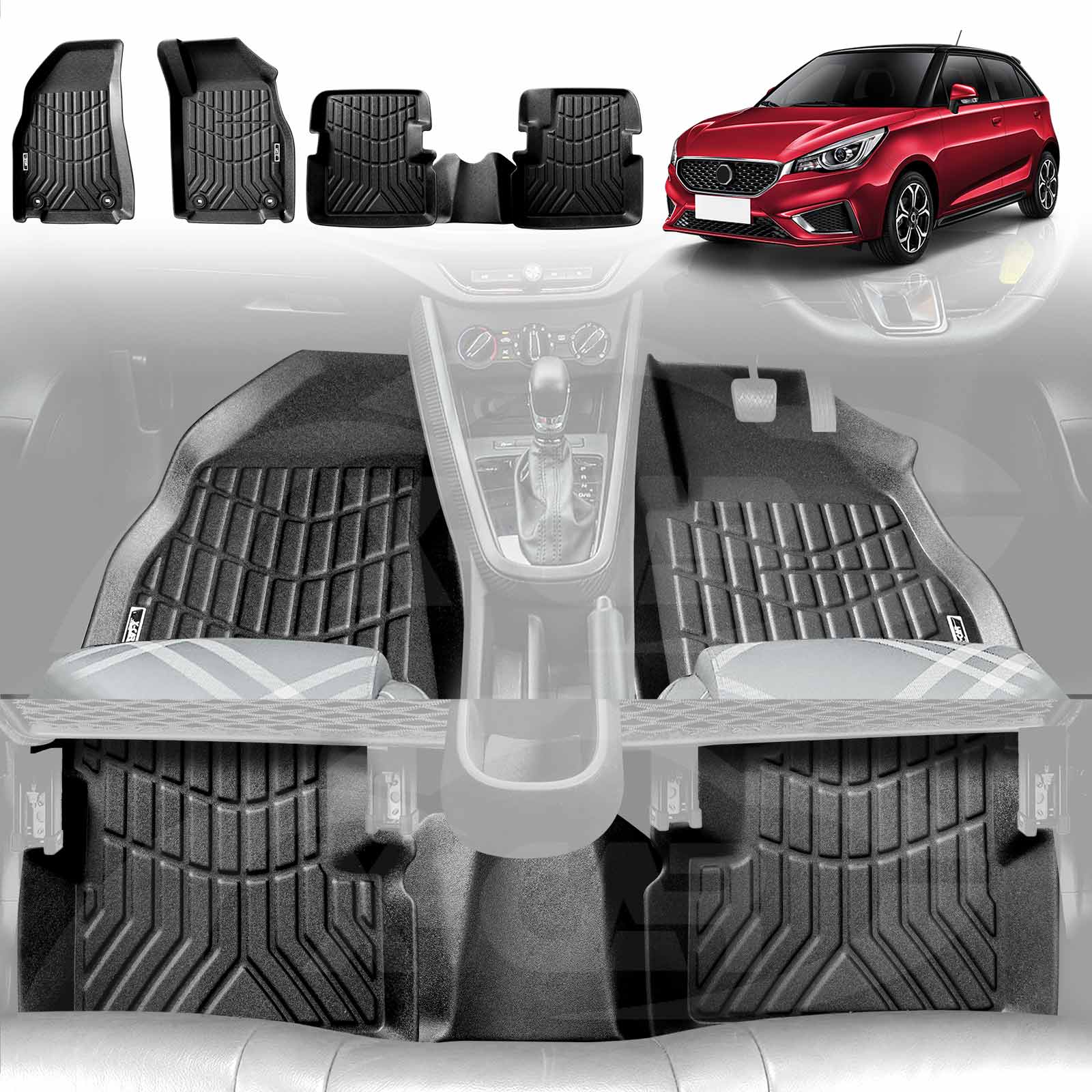 Floor Mats for MG 3 MG3 2016-2024 All-Weather Car Liners Accessories X-CAR