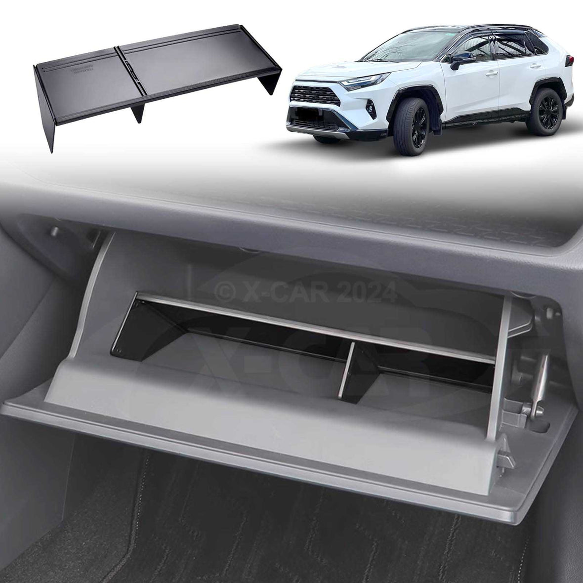 Custom Toyota RAV4 2019-2025 Glove Box Organizer Insert Tray X-CAR