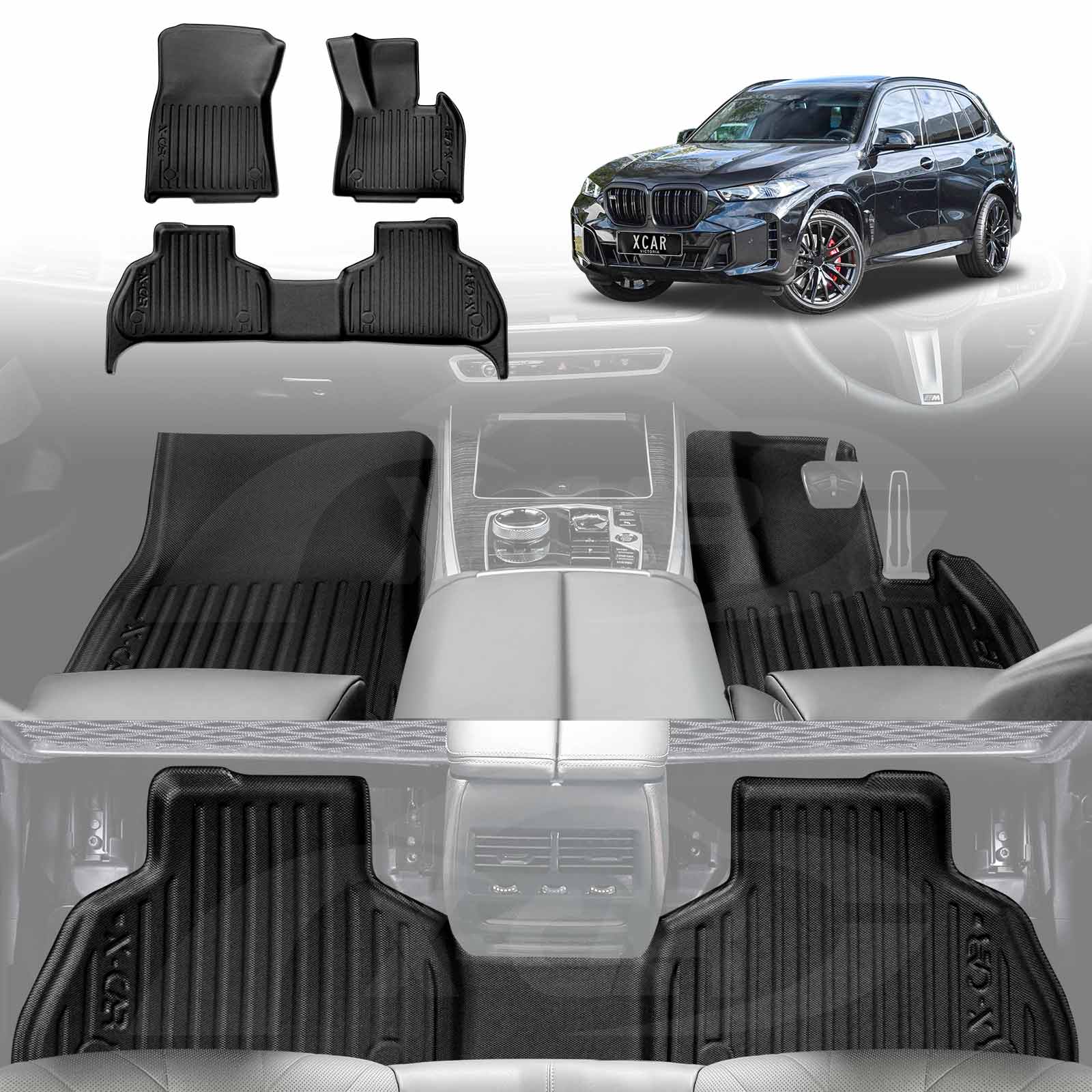 3D Floor Mats for BMW X5 G05 2018-Onwards All-Weather Car Liners | X-CAR