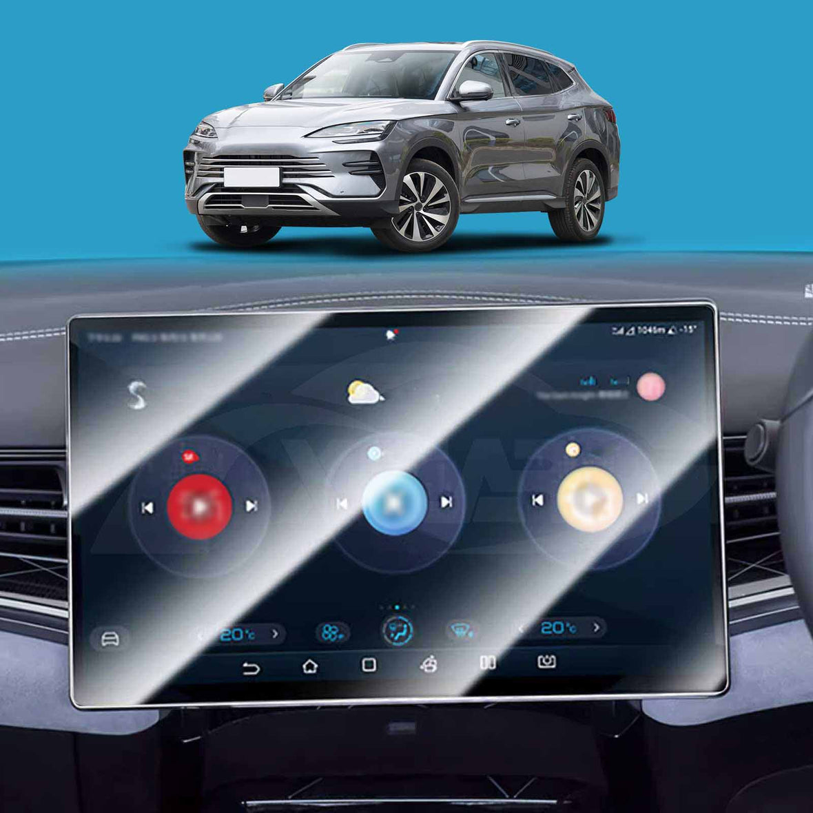 Tempered Glass Screen Protector for BYD SEALION 6 SEALION6 2024-2025 ...