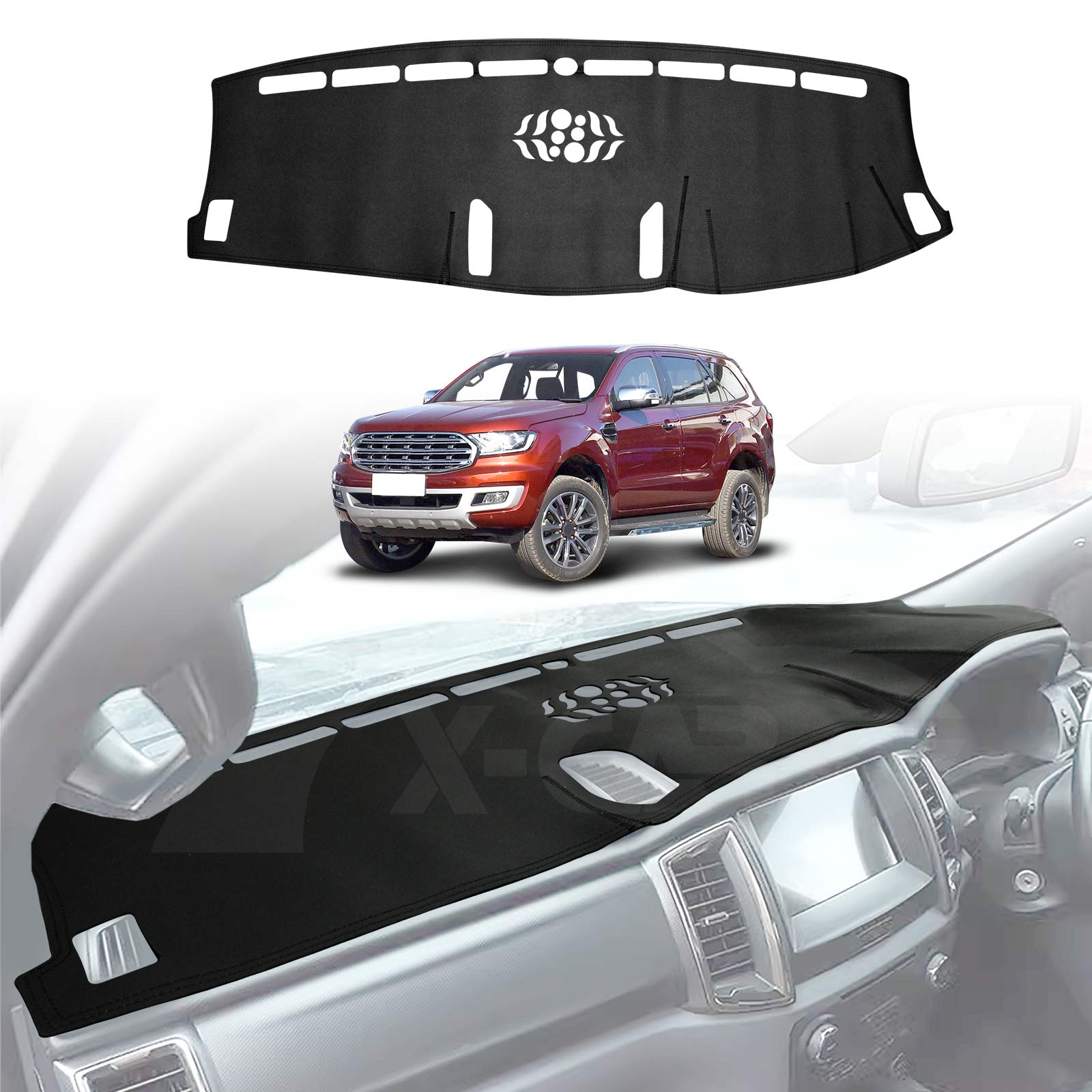 Dash Mat Pad Cover for Ford Everest 2015-2022 Non-Slip Microfiber ...