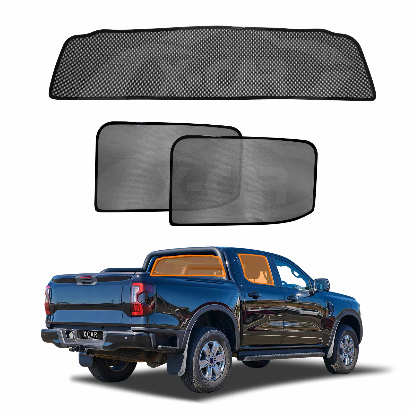 Ford Ranger Next Gen 2022-2025 Window Sun Shades | X-CAR