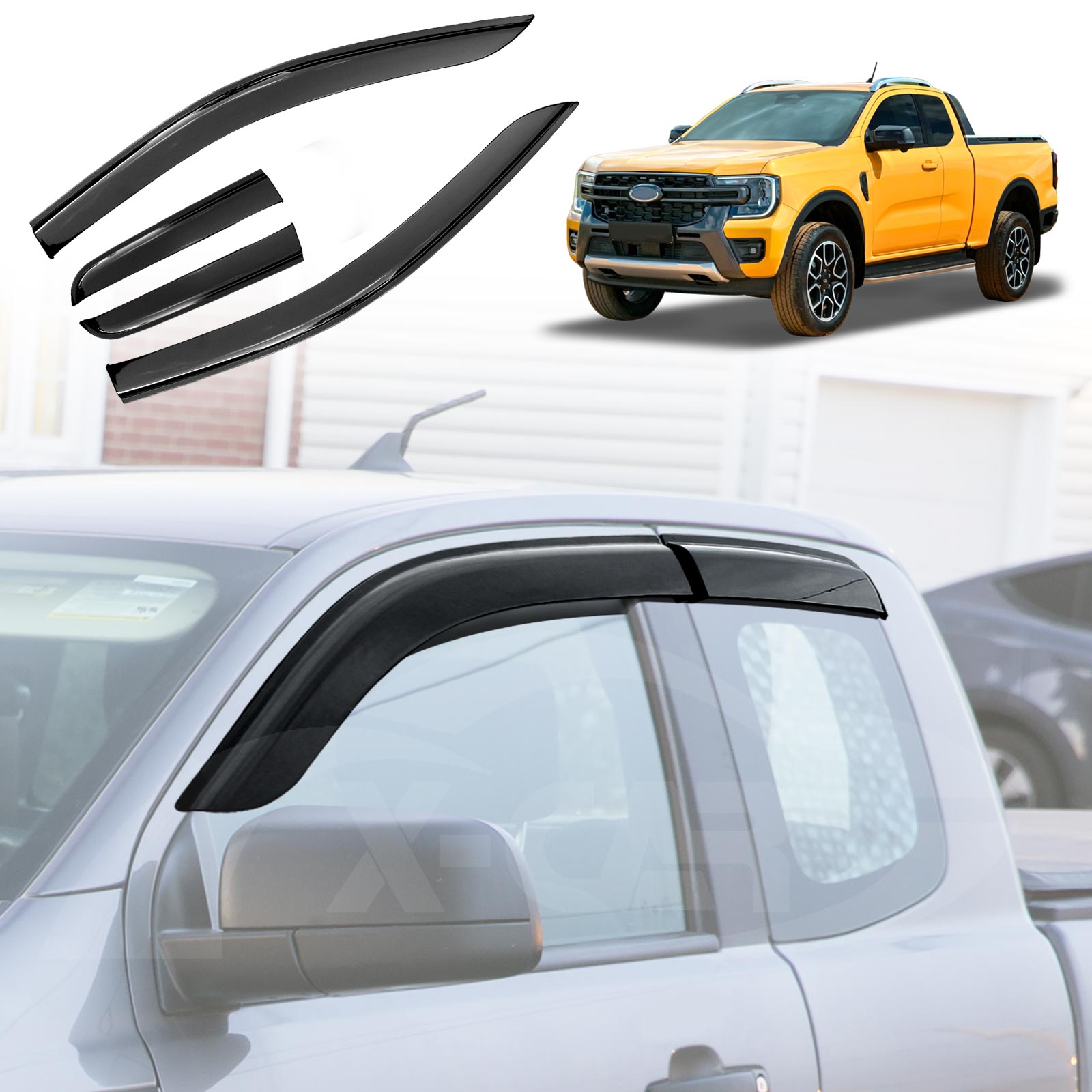 WeatherShields for Ford Next-Gen Ranger Extra Super Cab 2022-2025 | X-CAR