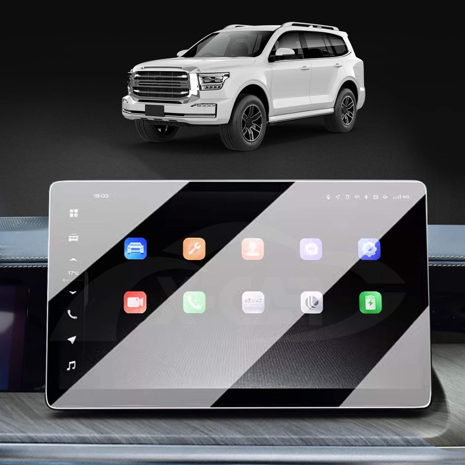 GWM Tank 500 2024-Onwards Dash Screen Protector Center Console Tempered ...