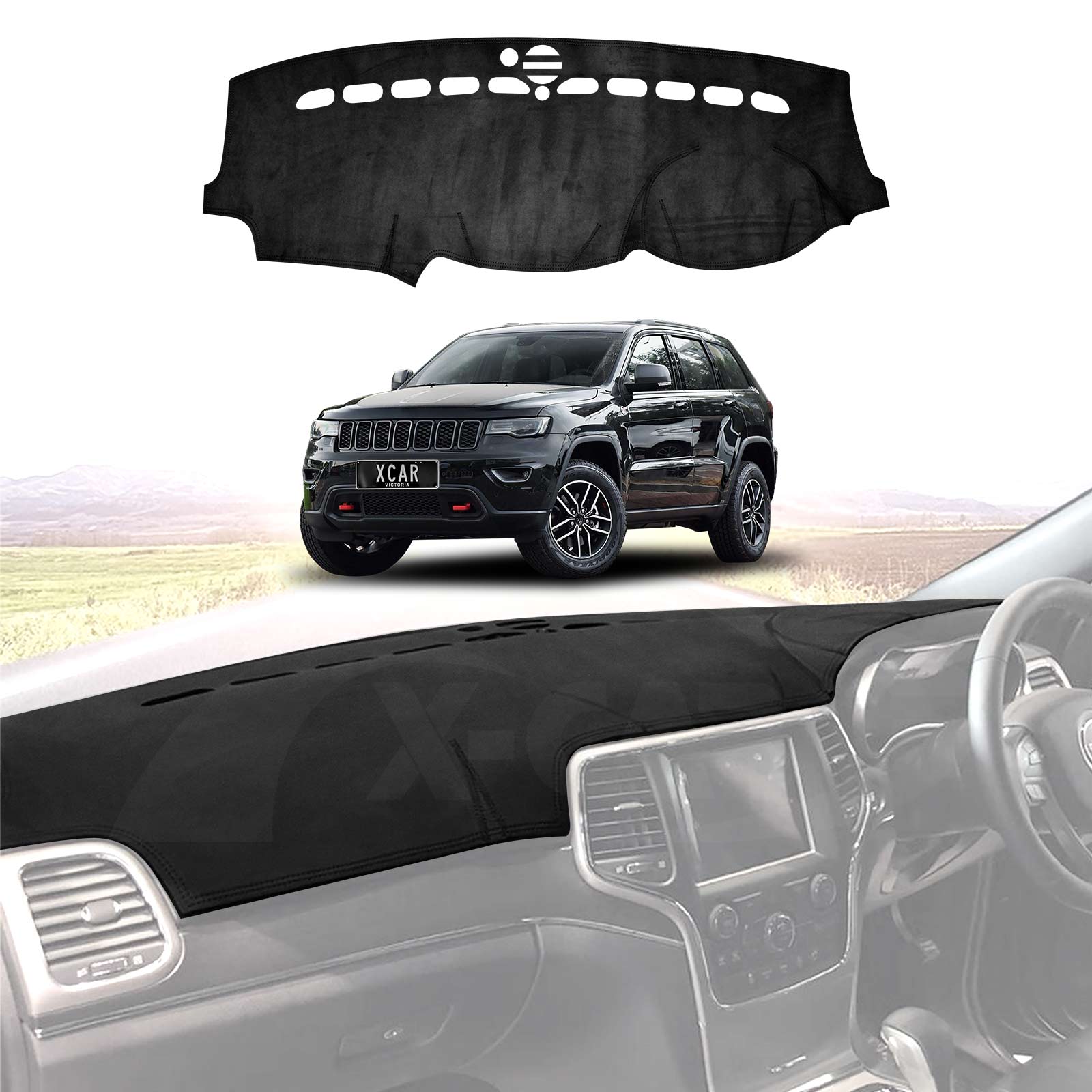 Dash Mat for Jeep Grand Cherokee 2011-2021 Non-Slip Dashboard Pad Cover ...