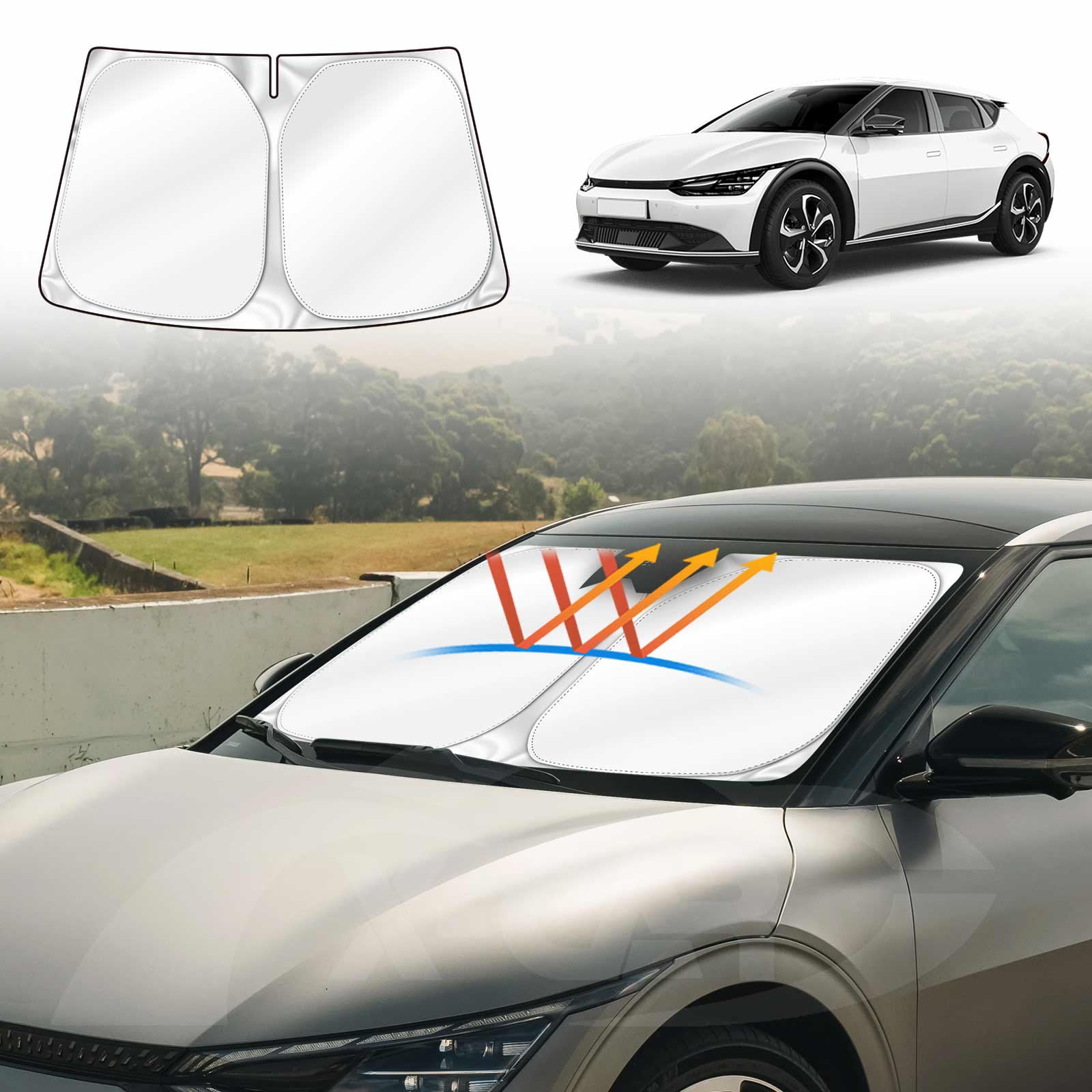 WindScreen Sun Shade for Kia EV6 2021-Onwards | X-CAR