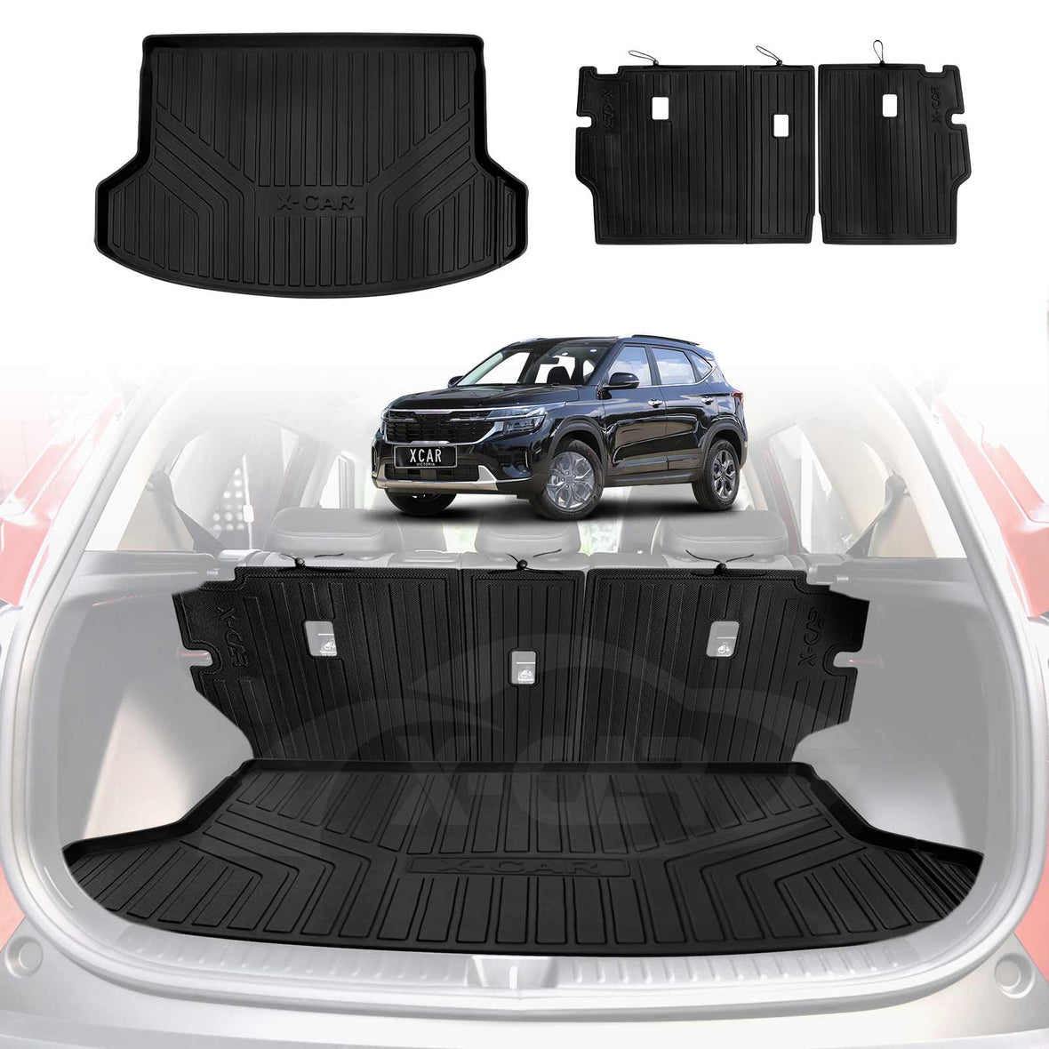Boot Liner Back Seats Protector for Kia Seltos 2019-2022 Cargo | X-CAR