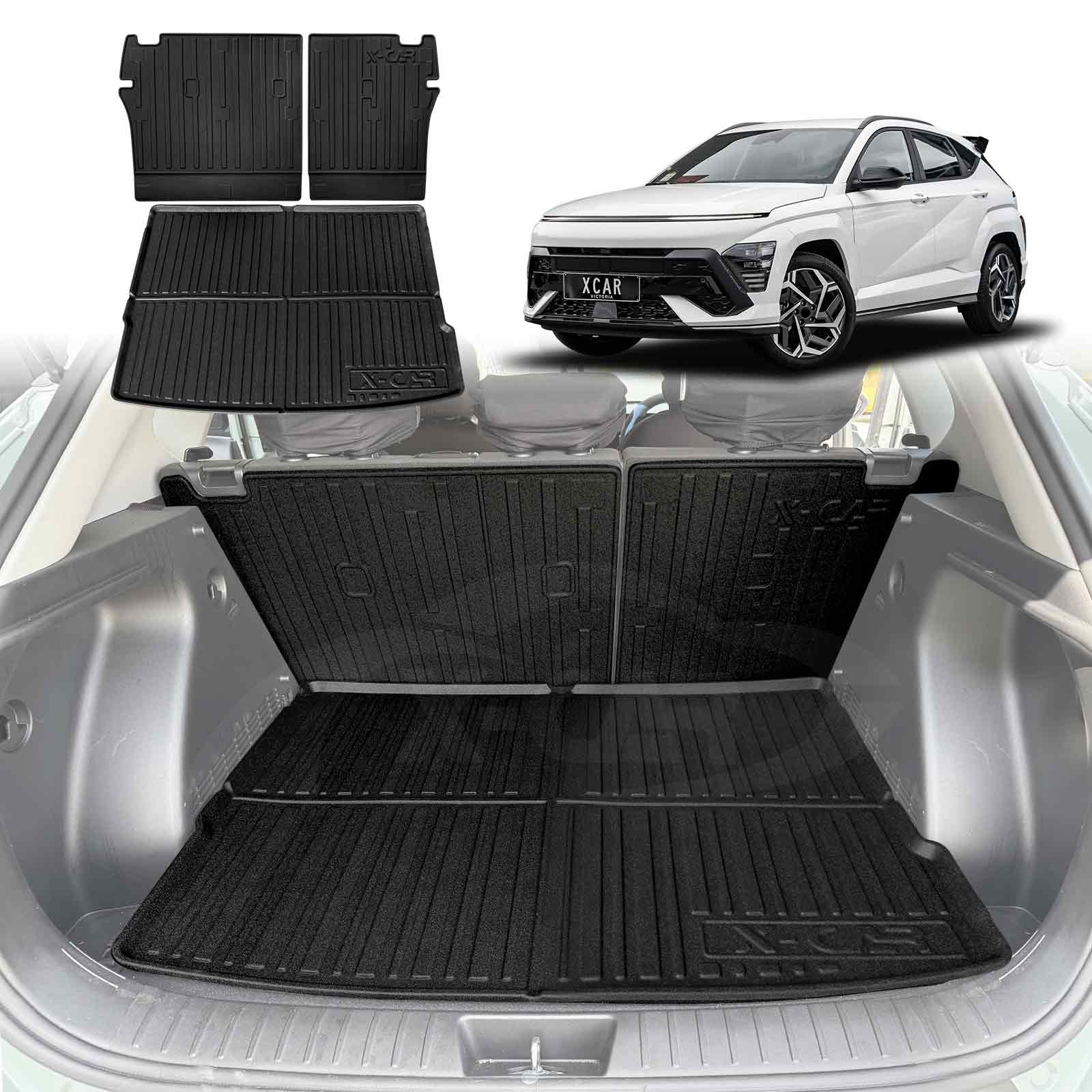 Boot Liner / Kick Mats or Hyundai Kona 2023-Onwards Trunk Cargo Mat | X-CAR
