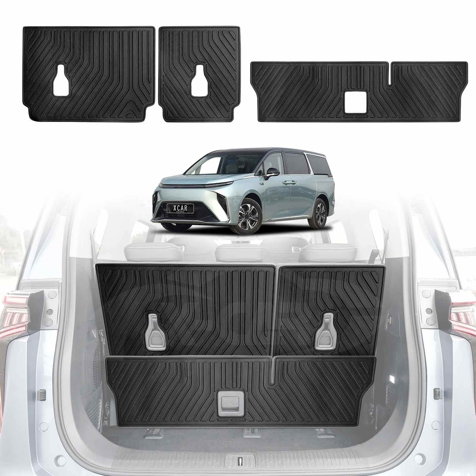Boot Liner / Back Seat Protectors for LDV MIFA 9 MIFA9 2022-2025 Trunk ...
