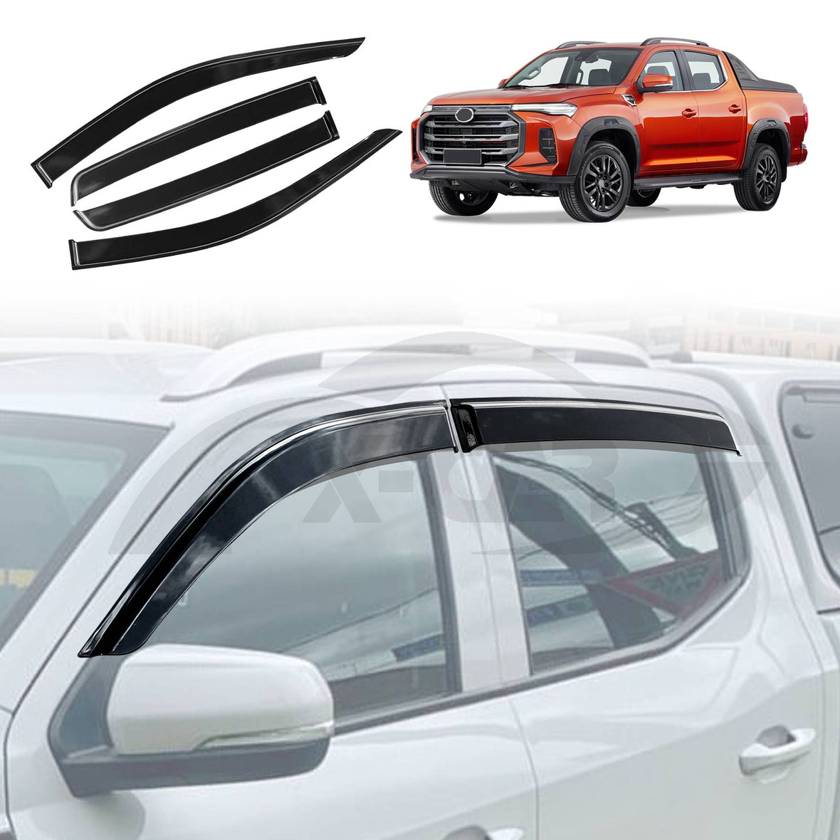 Weathershields for LDV T60 Ute 2017-2024 Deflectors Window Sun Visor|X-CAR