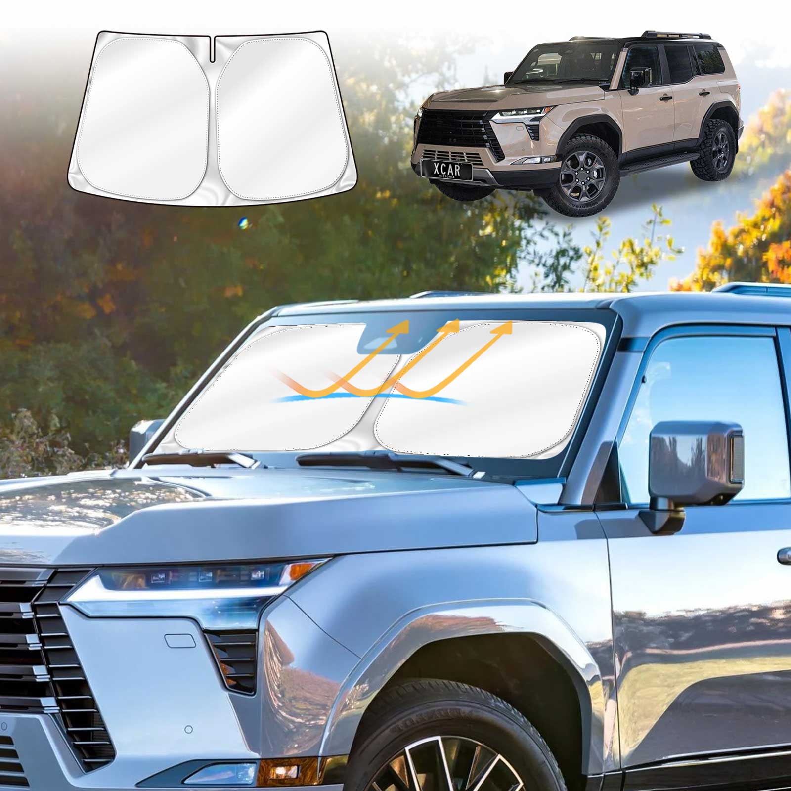 WindScreen Sun Shade for Lexus GX 550 GX550 2024-Onwards Wind Screen S ...