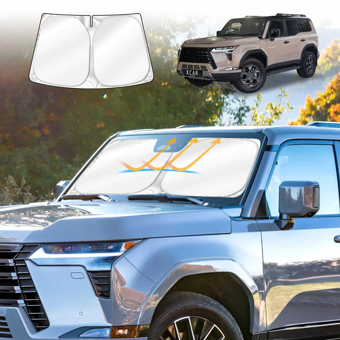 WindScreen Sun Shade for Lexus GX 550 GX550 2024-Onwards Wind Screen S ...