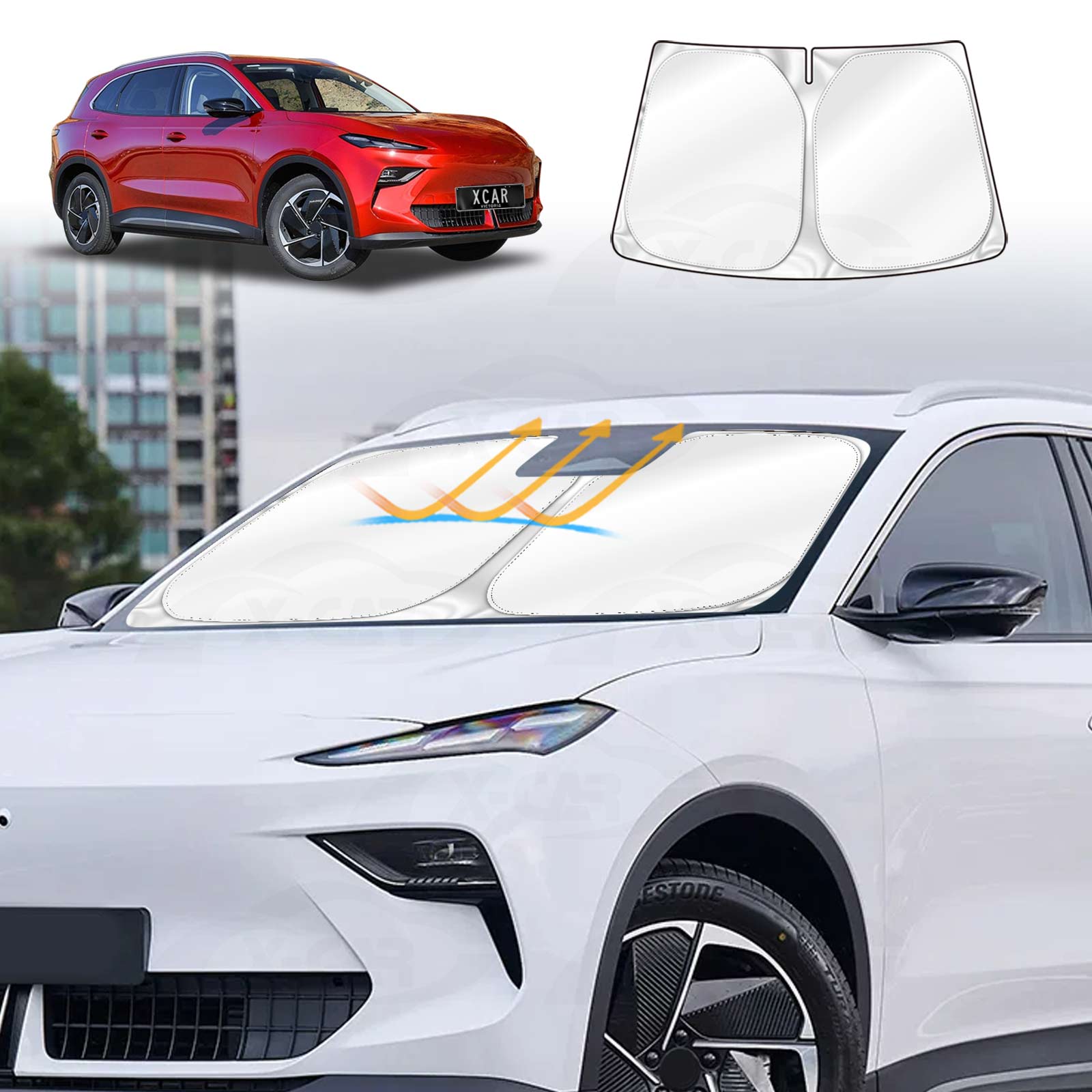 WindScreen Sun Shade for MG MGS5 EV 2025-Onwards Sun Visor Protector ...