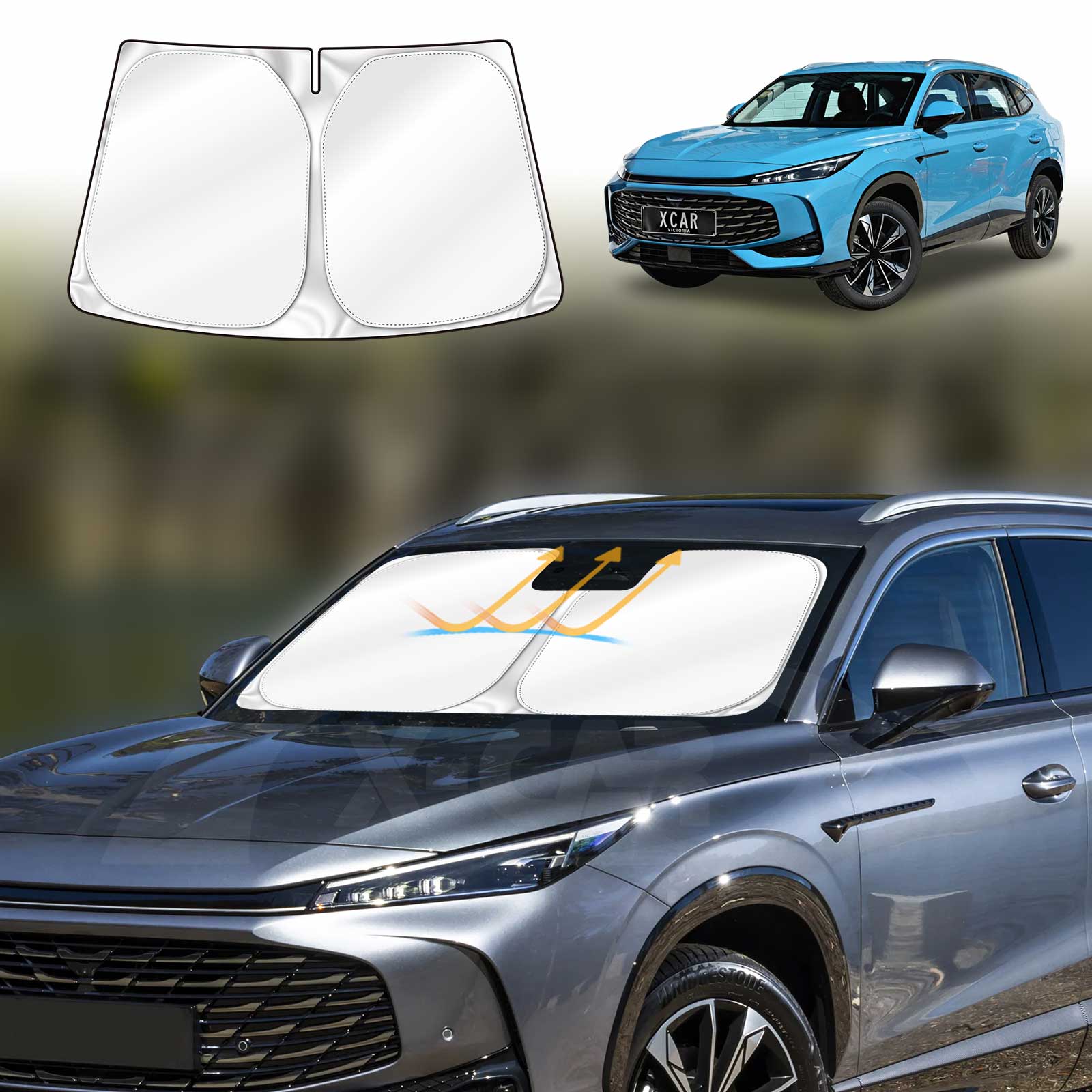 WindScreen Sun Shade for MG HS 2025-Onwards | X-CAR