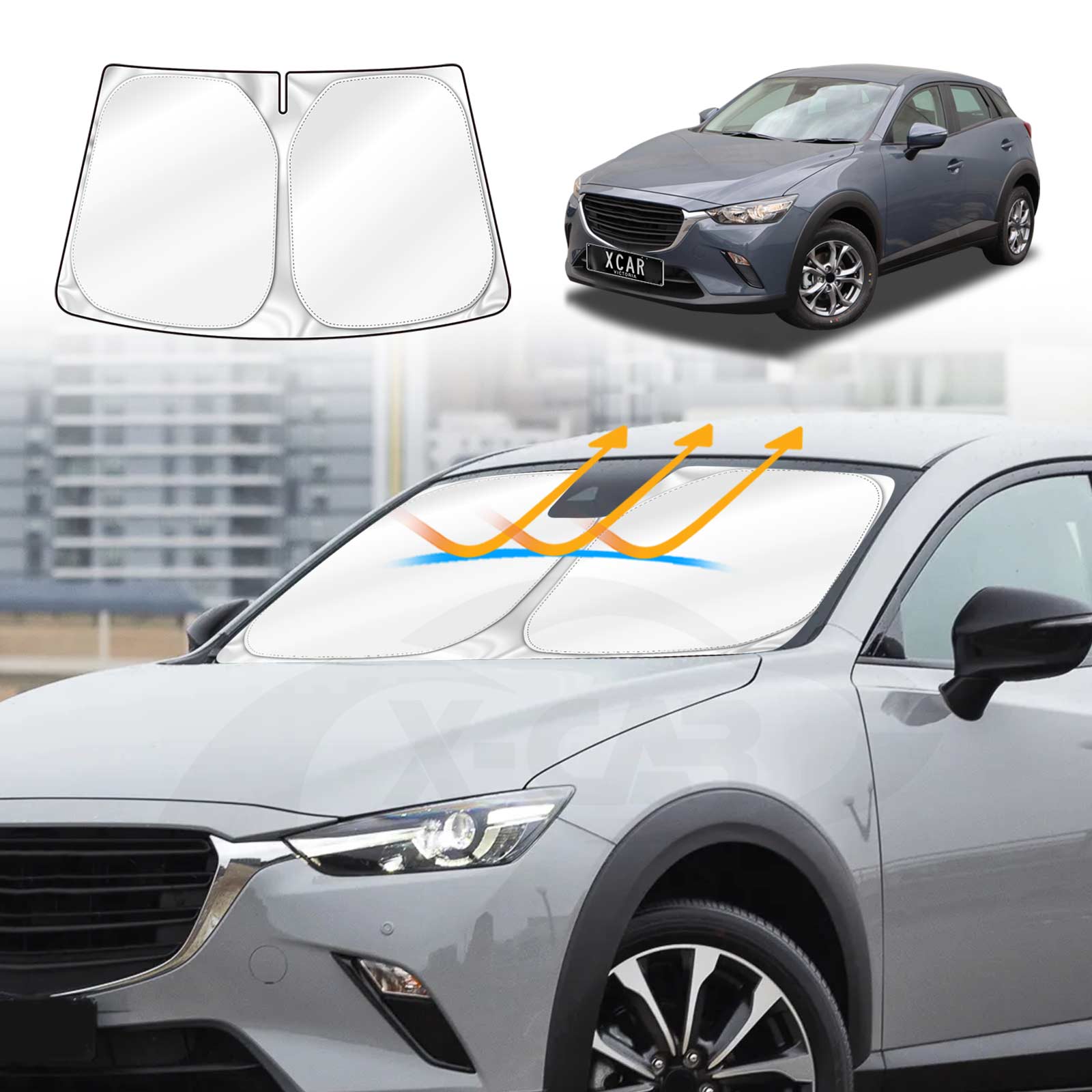 WindScreen Sun Shade for Mazda CX-3 CX3 2015-2025 Wind Screen Sun Viso ...