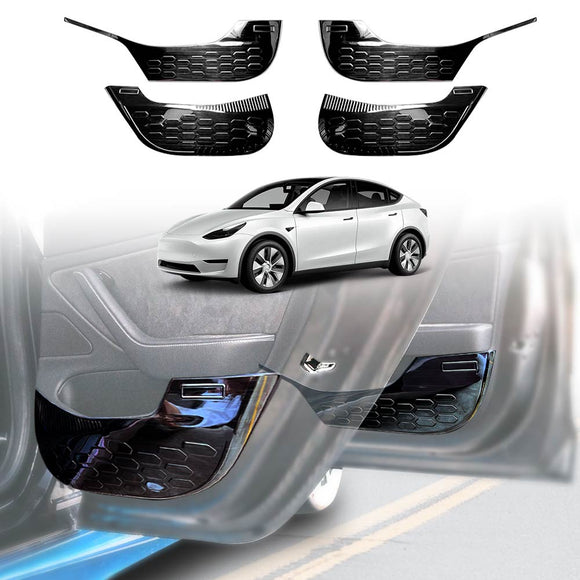 Steel Car Door Protector Cover Panel Guard For Tesla Model Y 2022-2025 ...