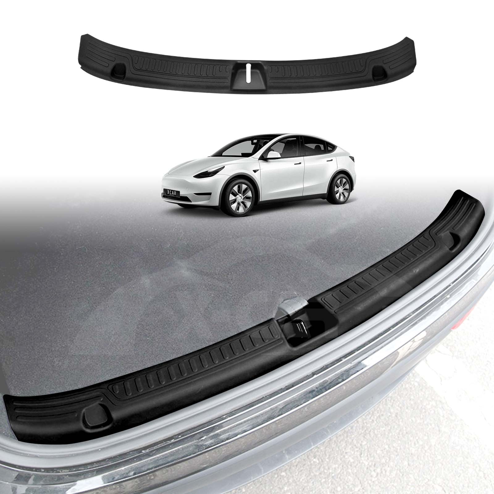Tesla Model Y 2022-2025 Rear Bumper Guard Protector Boot Trunk Cover ...