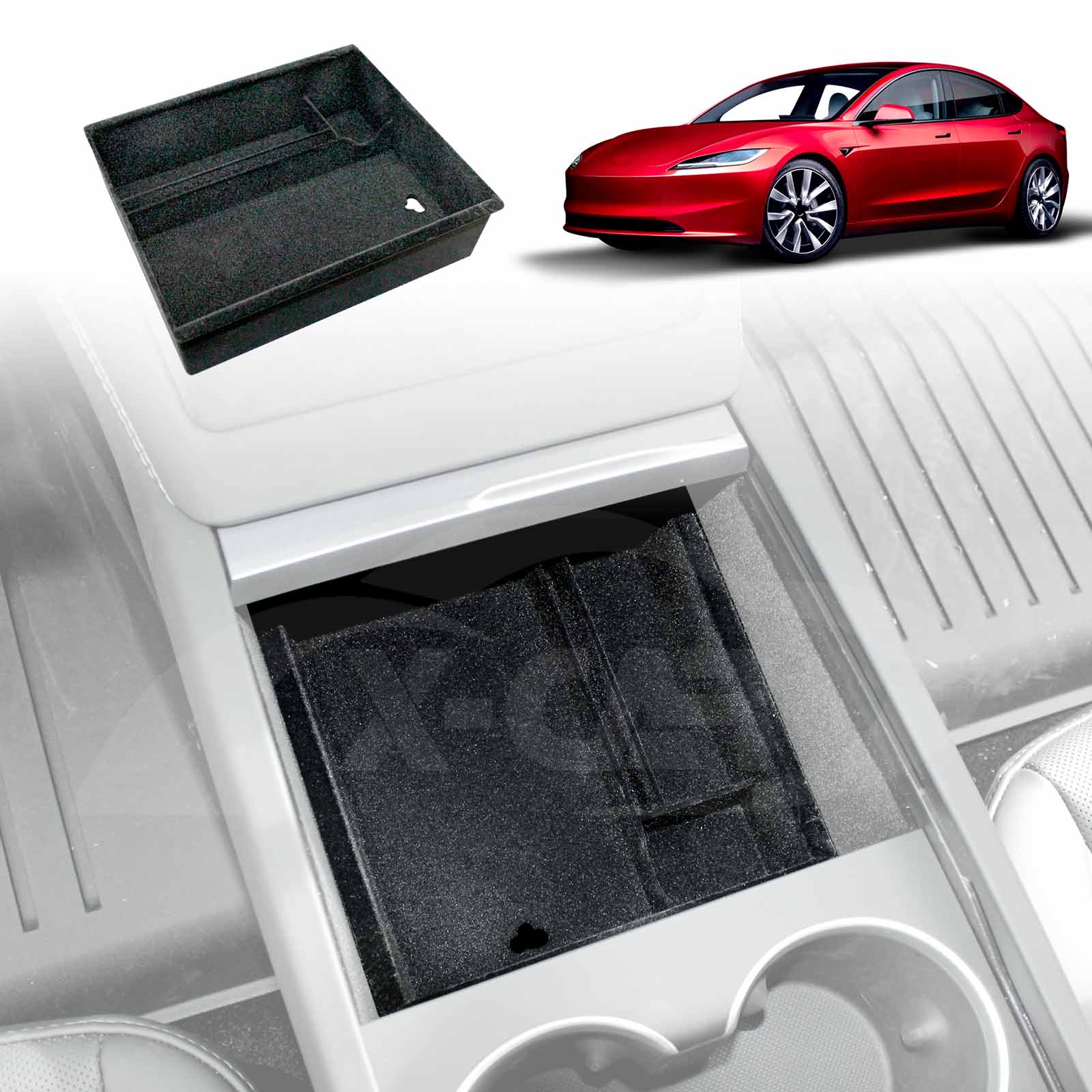 Centre Console Organizer Tray for Tesla Model 3 Highland 2023-Onwards ...