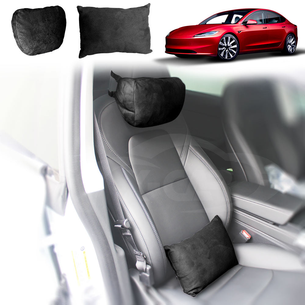 Tesla Model 3 Highland Headrest/Waist Pillow Seat Neck/Back Support Cu ...
