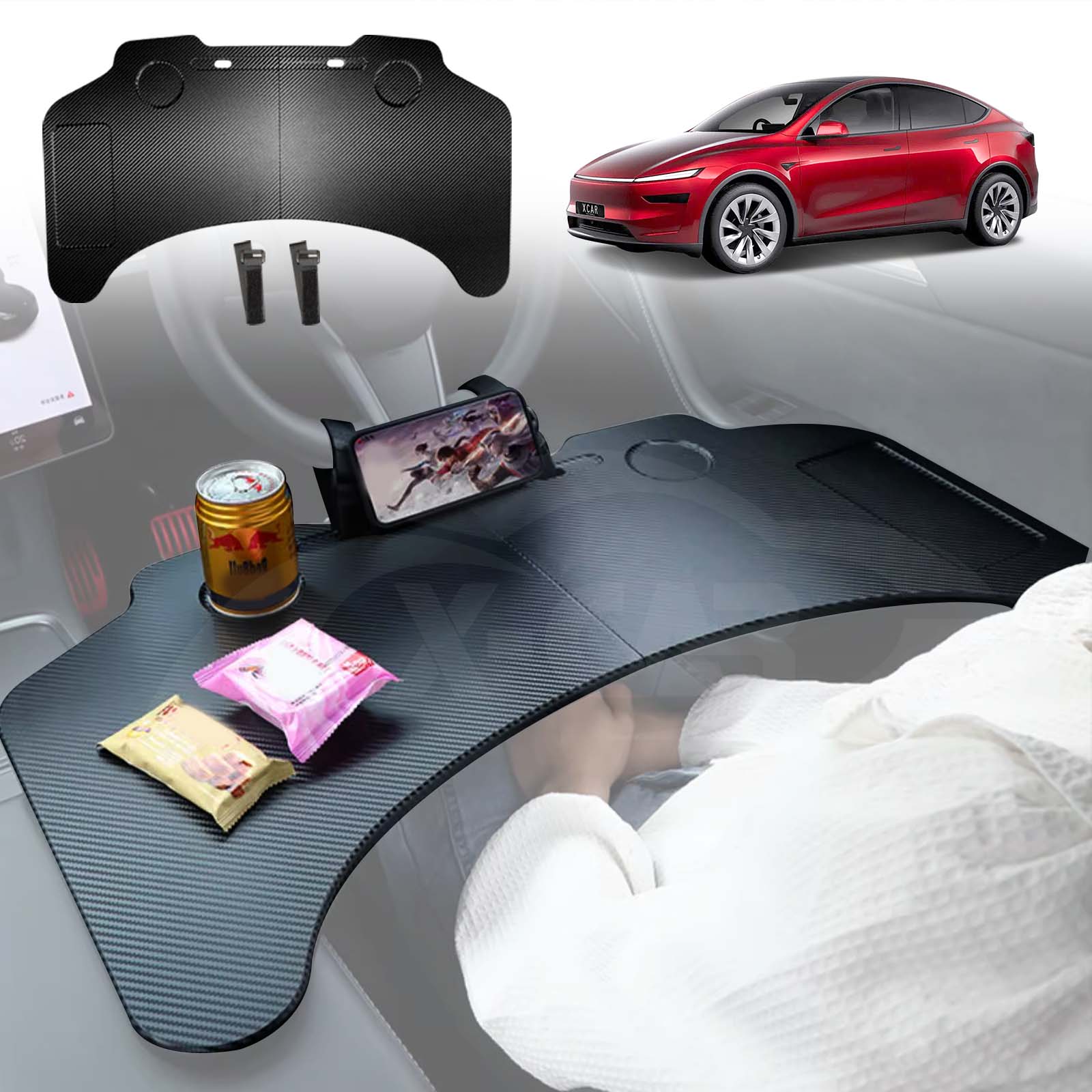 Tesla Model Y Juniper Foldable Table Tray Interior Accessories | X-CAR