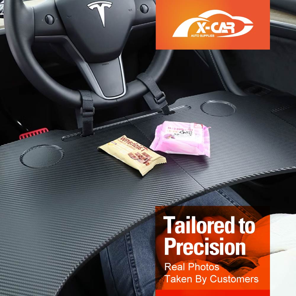 Foldable Table Tray for Tesla Model 3/Y Carbon Fibre Style | X-CAR