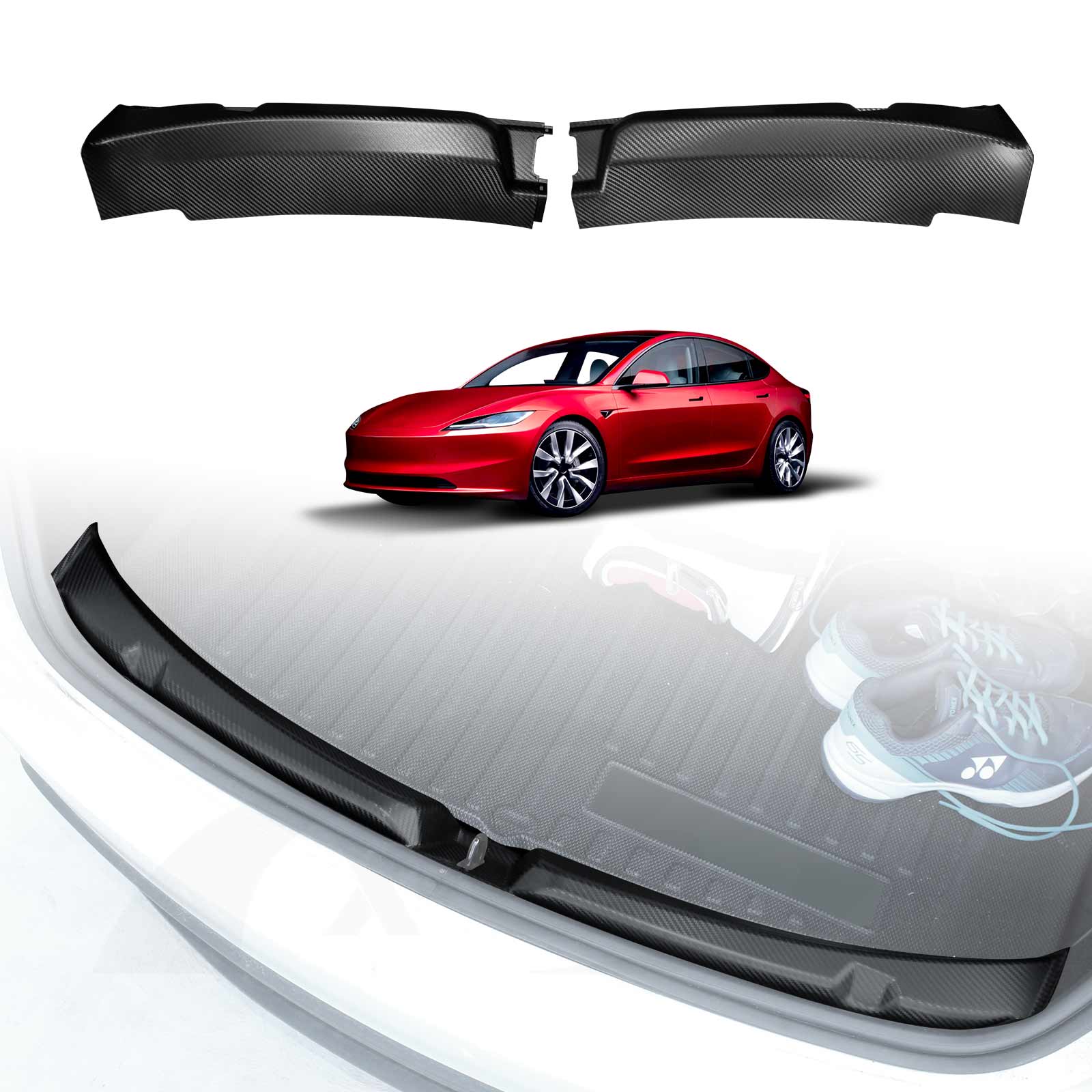 Rear Bumper Guard Trunk Protector Cover for Tesla Model 3 Highland 2023 ...