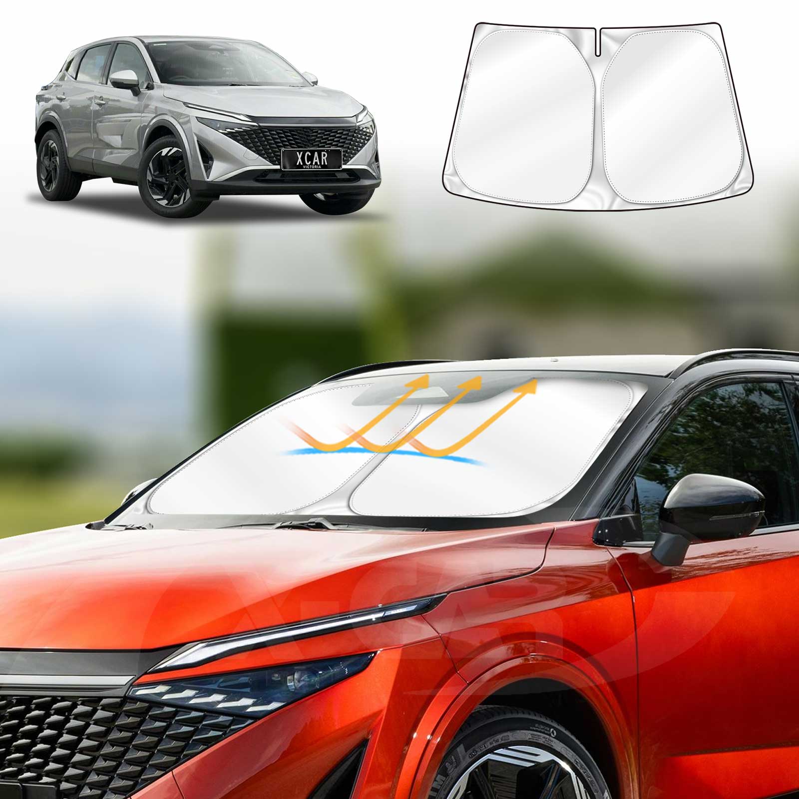 Windshield Sun Shade for Nissan QASHQAI J12 Series 2022-Onwards | X-CAR