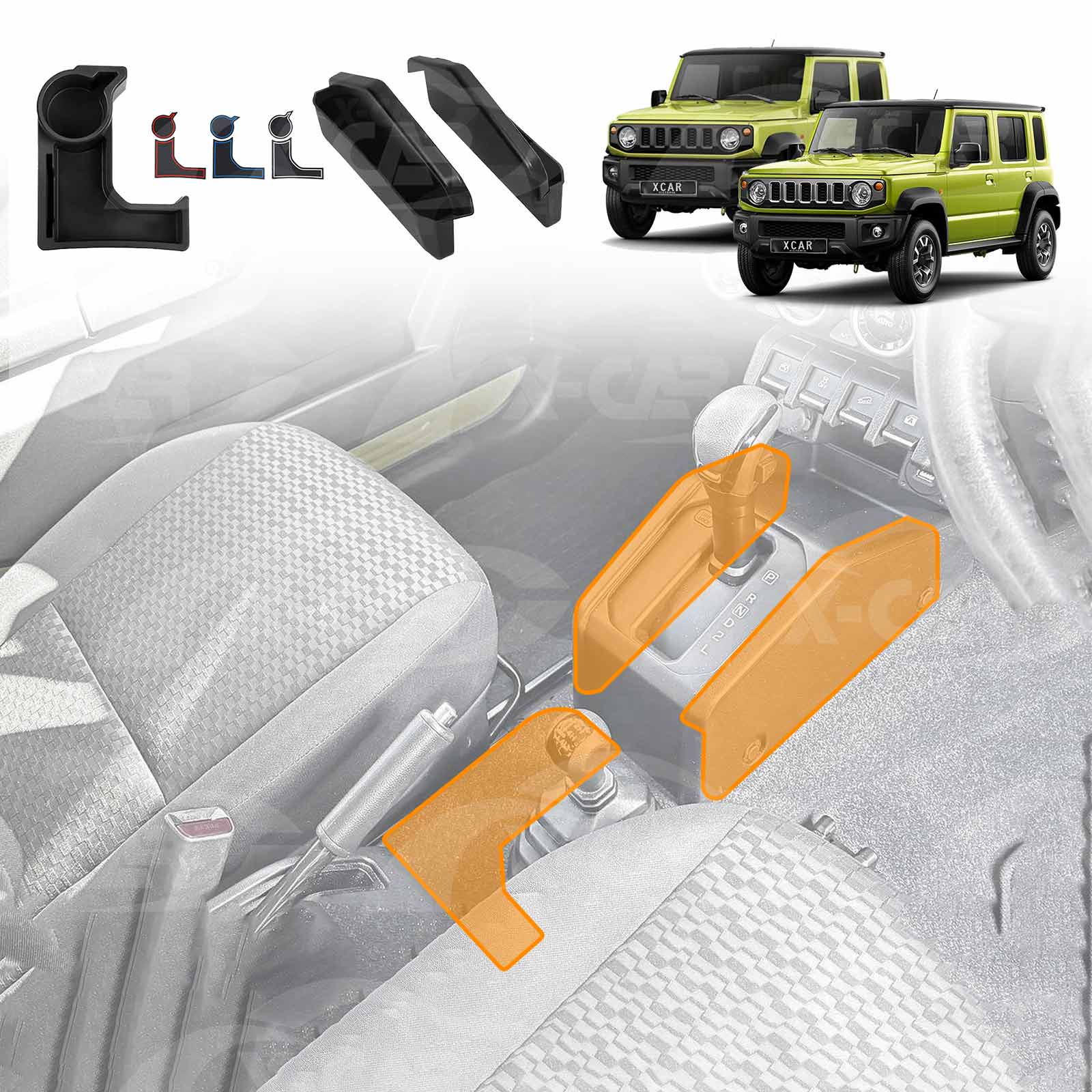 Centre Console Cup Holder Organizer for Suzuki Jimny | X-CAR