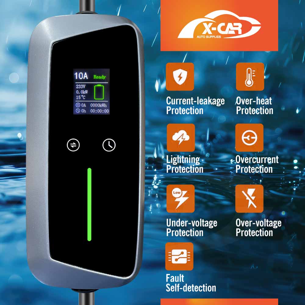Type 2 Portable EV Charger 32 Amp 7KW 3 Pin 5 Meters for BYD ATTO3 Sea ...