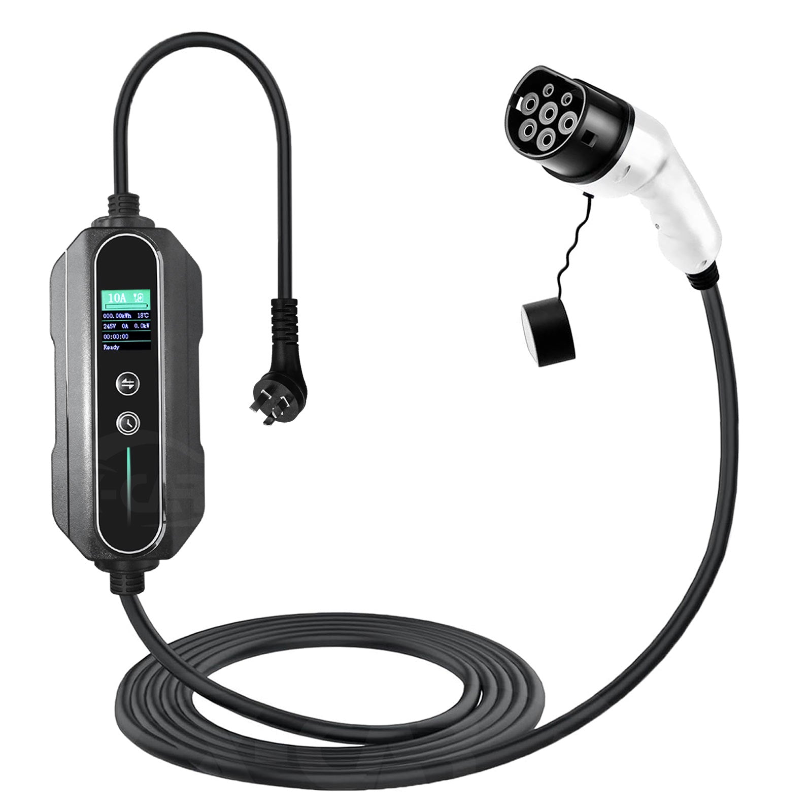 Type 2 Portable EV Charger 10 Amp 2.4KW for Mitsubishi Outlander Eclip ...