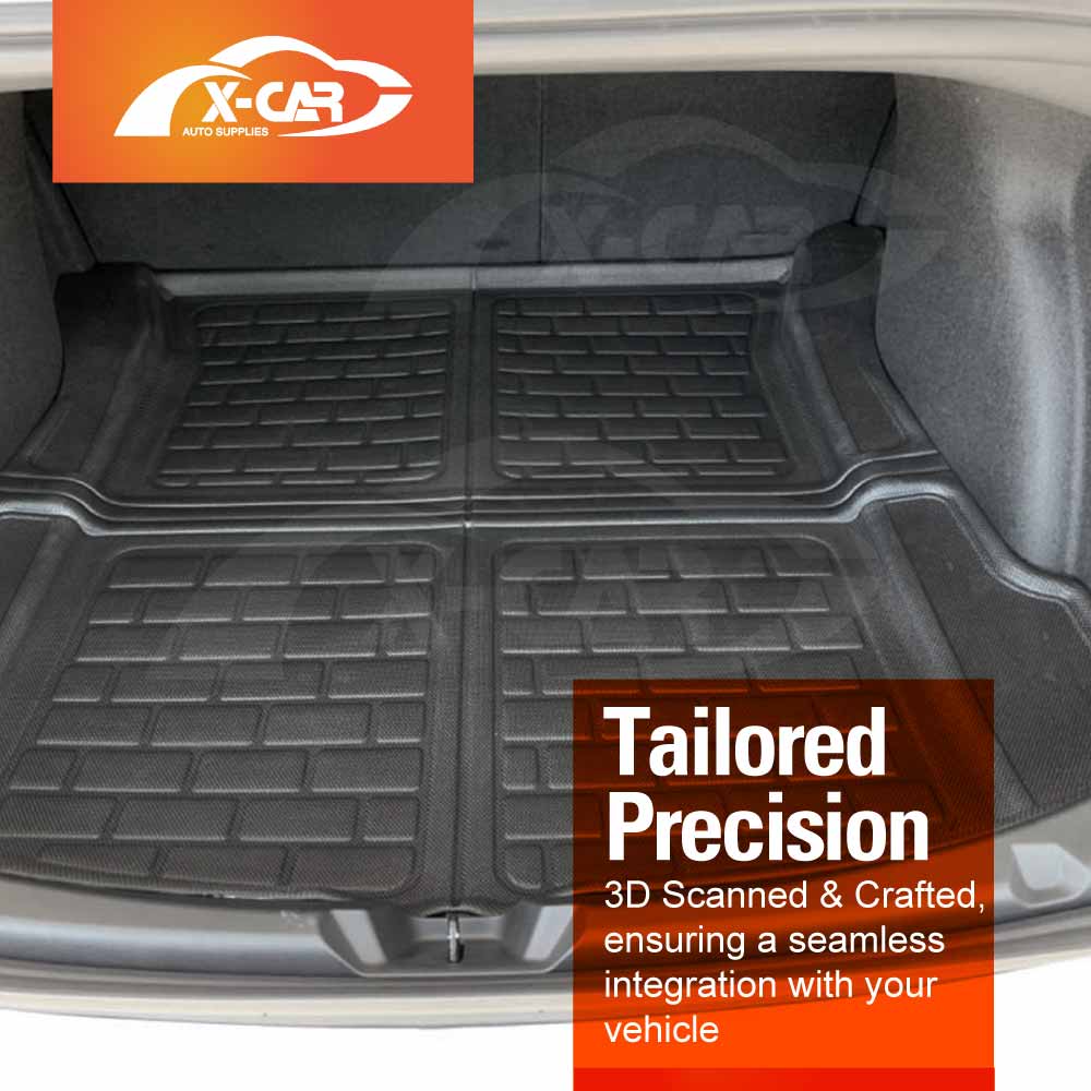 Tesla Model 3 Interior Liners Set 2019-2023 All-Weather XPE Cargo Trun ...