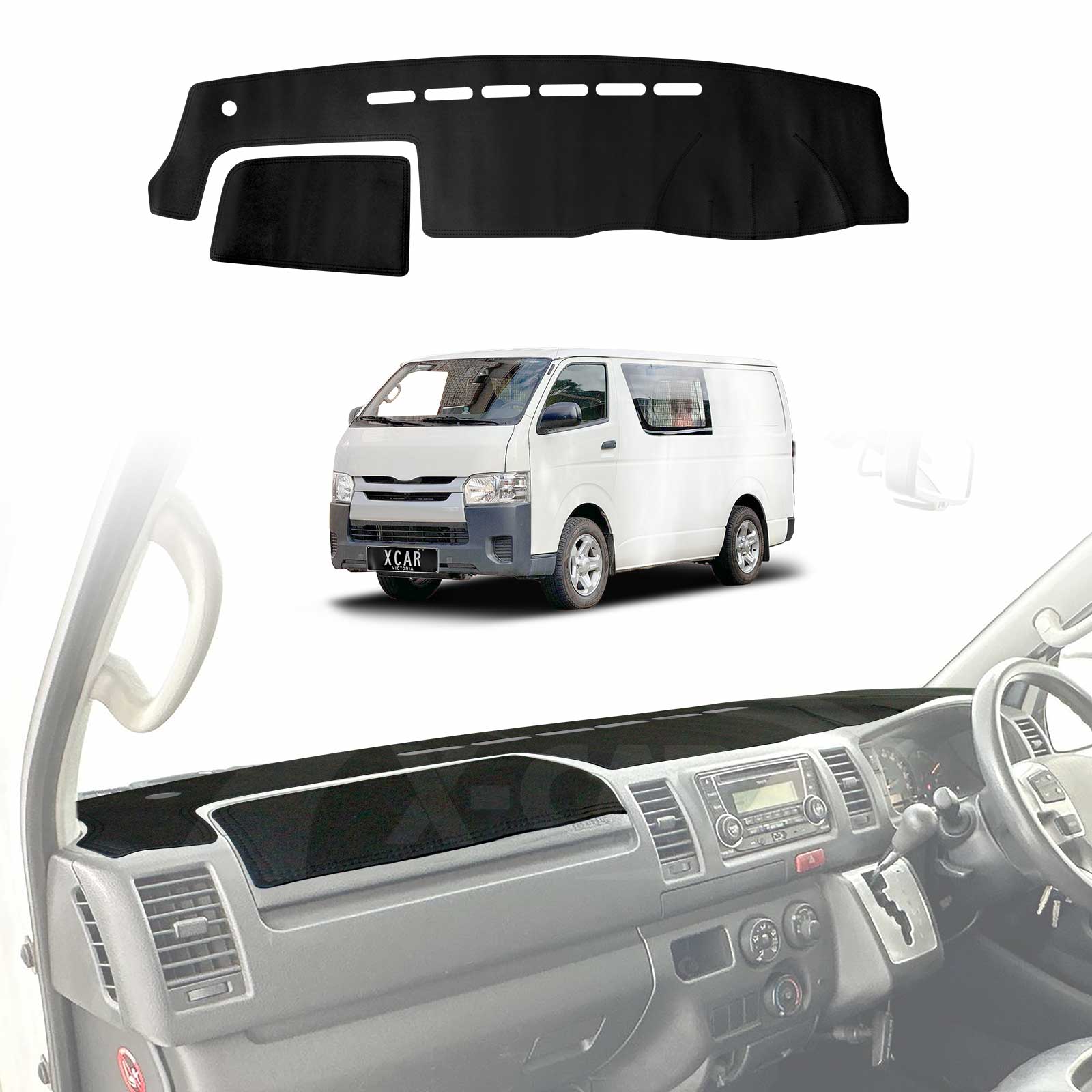 Dash Mat for Toyota Hiace LWB Van 2005+ Non-Slip Dashboard Pad Cover ...