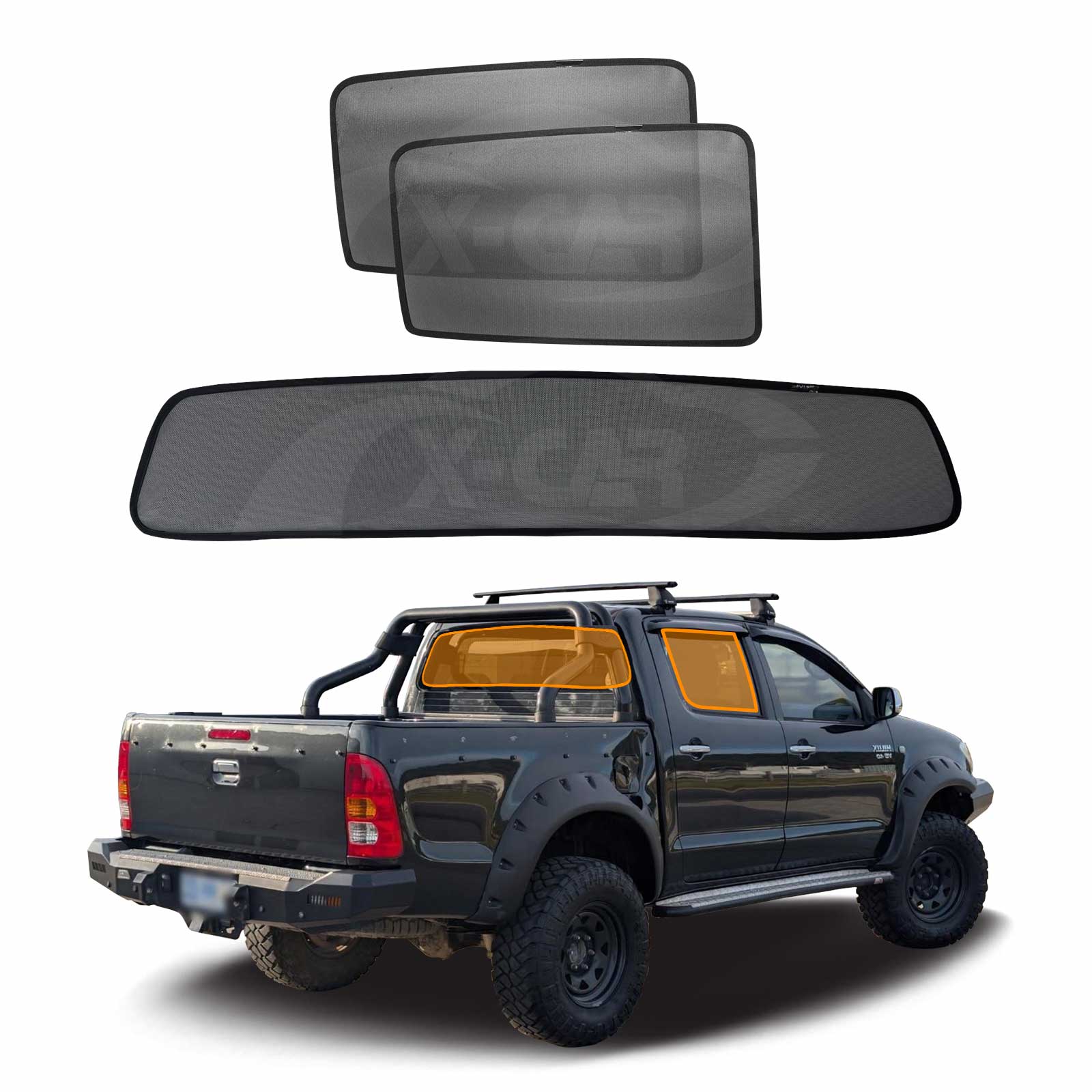 Window Sun Shade for Toyota Hilux Dual Cab 2005-2015 SR5 | X-CAR