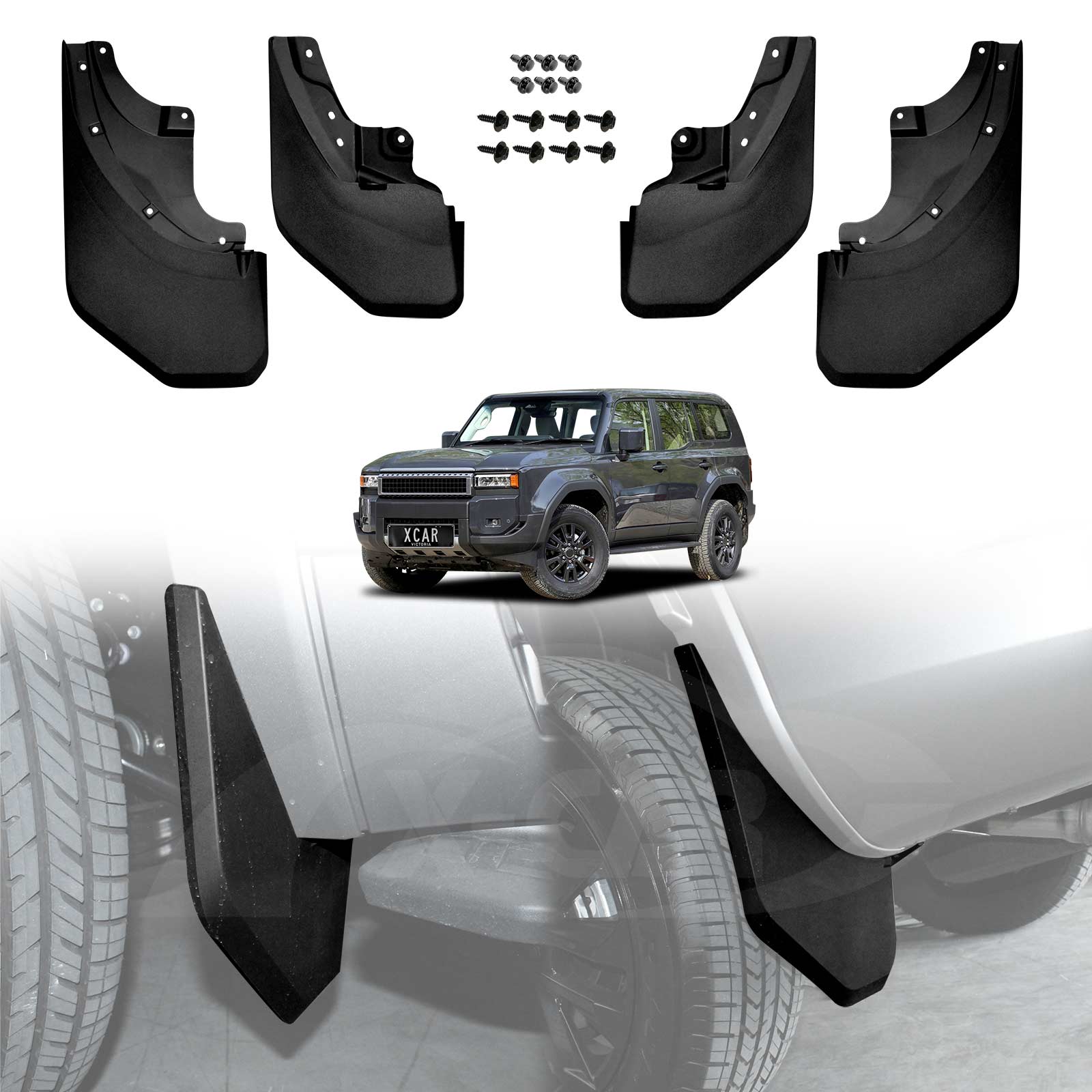 Mud Flaps for Toyota Prado 250 Series 2024-2025 Mudguard Accessories | X-CAR
