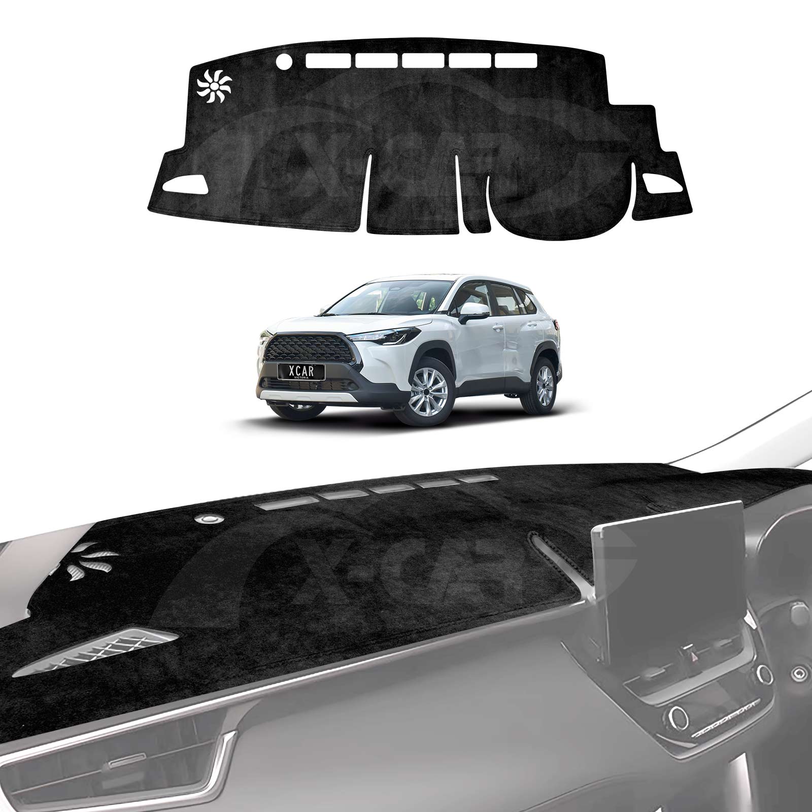 X-CAR Dash Mat for Toyota Corolla Cross 2022+ Non Slip Microfiber