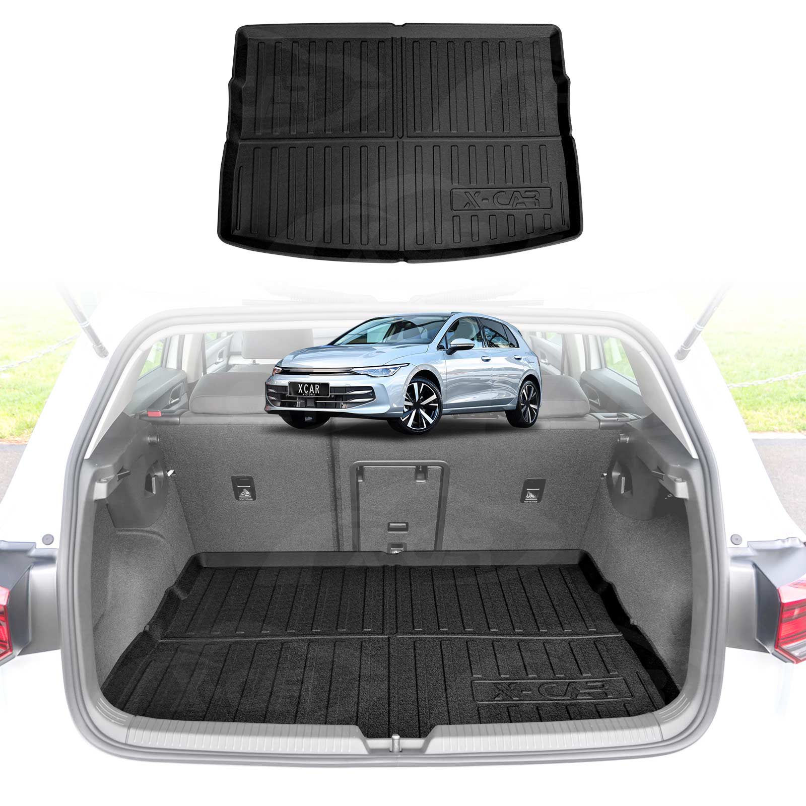 Boot Liner / Back Seat Protector for Volkswagen Golf Hatch MK7 MK7.5 M ...