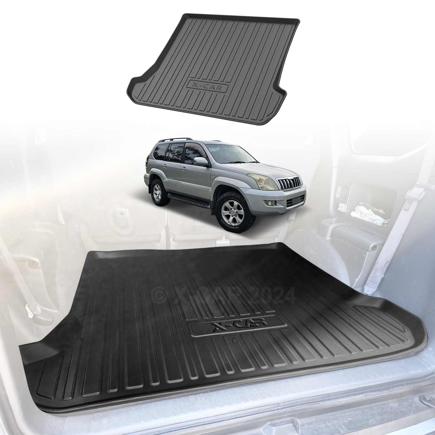 Boot Liner for Toyota Landcruiser Prado 120 Series 2003-2009 Heavy Duty ...