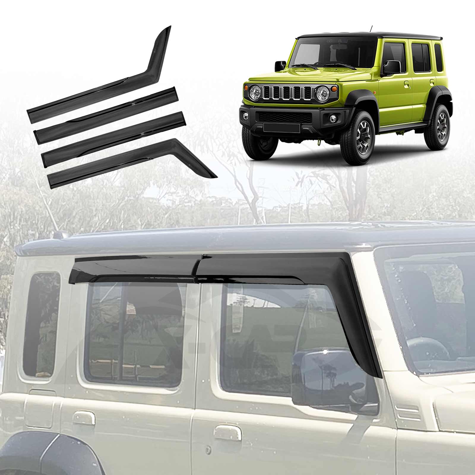 Weathershields for Suzuki Jimny XL 5 Door 2023-Onwards Deflectors ...