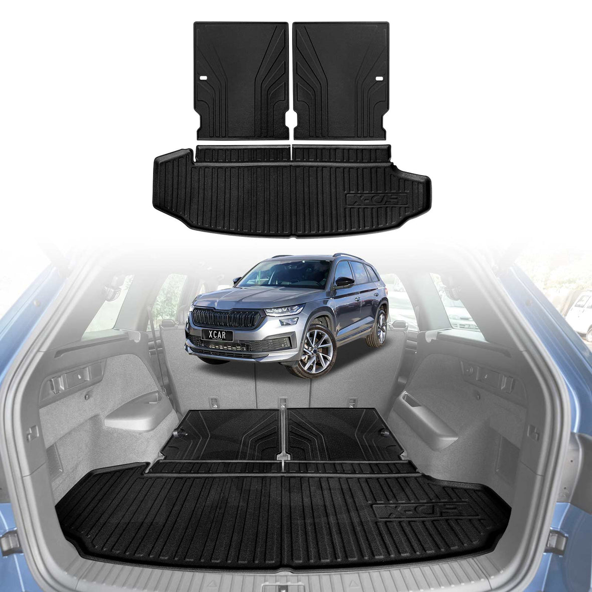 Boot Liner for SKODA Kodiaq 2017-2025 Heavy Duty Cargo Trunk Mat ...