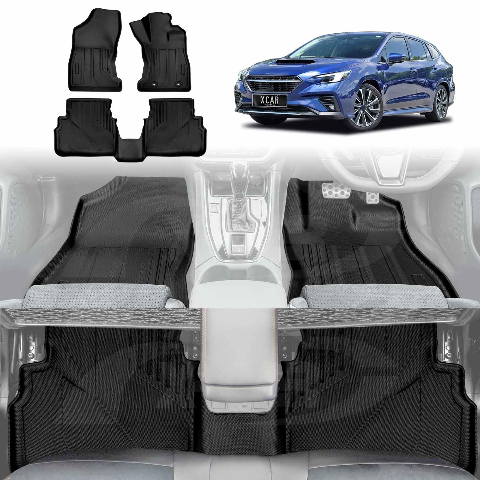 3D Car Floor Mats for Subaru WRX VB/VN Series Auto 2022-Onwards| X-CAR