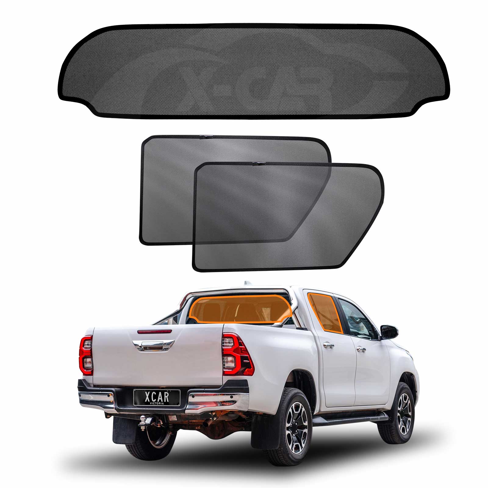 Window Sun Shades for Toyota Hilux SR5 Double Cab 2015-2025 | X-CAR