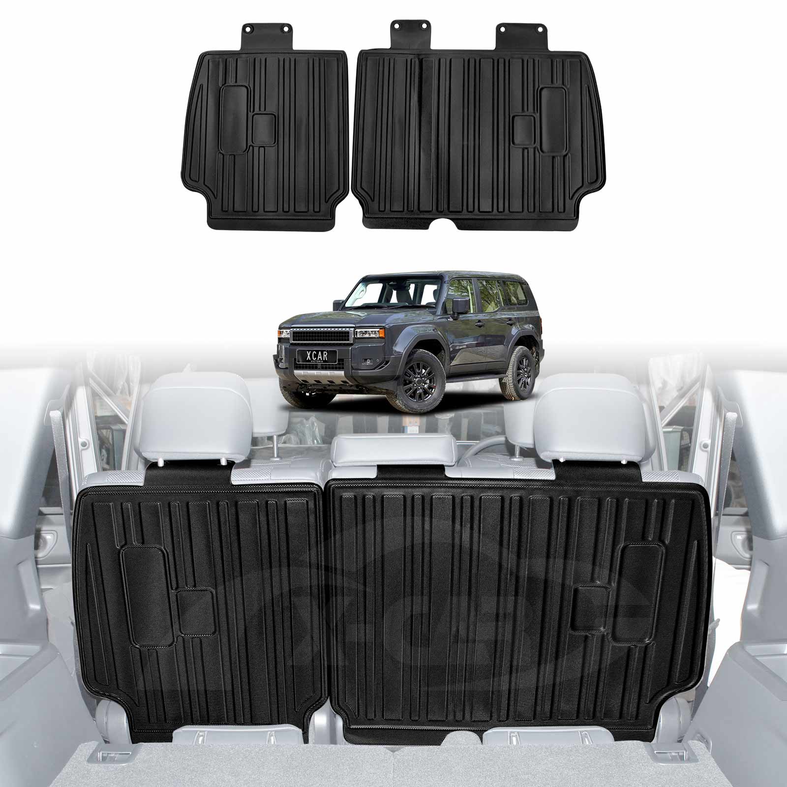 Boot Liner / Back Seat Protector for Toyota Prado 250 Series 5-Seater ...
