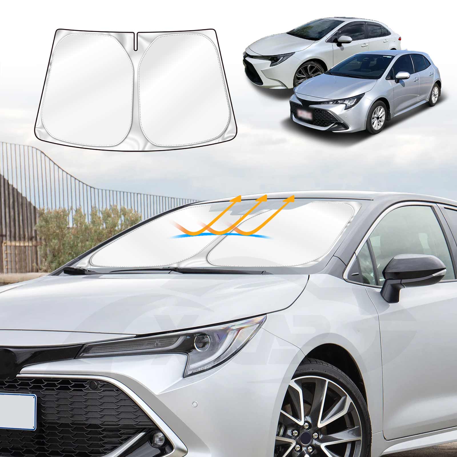 X-CAR Windscreen Sun Shade for Toyota Corolla Hatch Sedan 2018-Onwards