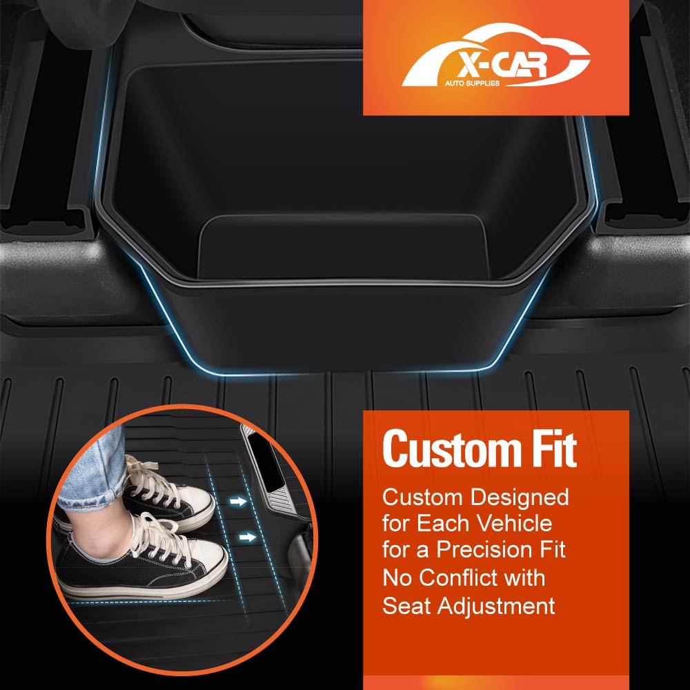 Tesla Model Y 2022-2025 Rear Seat Center Organizer Storage Bin with Lid ...