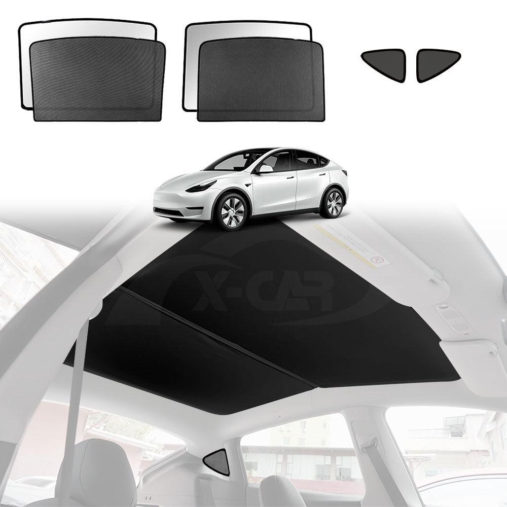 Tesla Model Y Glass Roof Sun Shades Sunroof Mesh Blind Top Sunshade UV ...